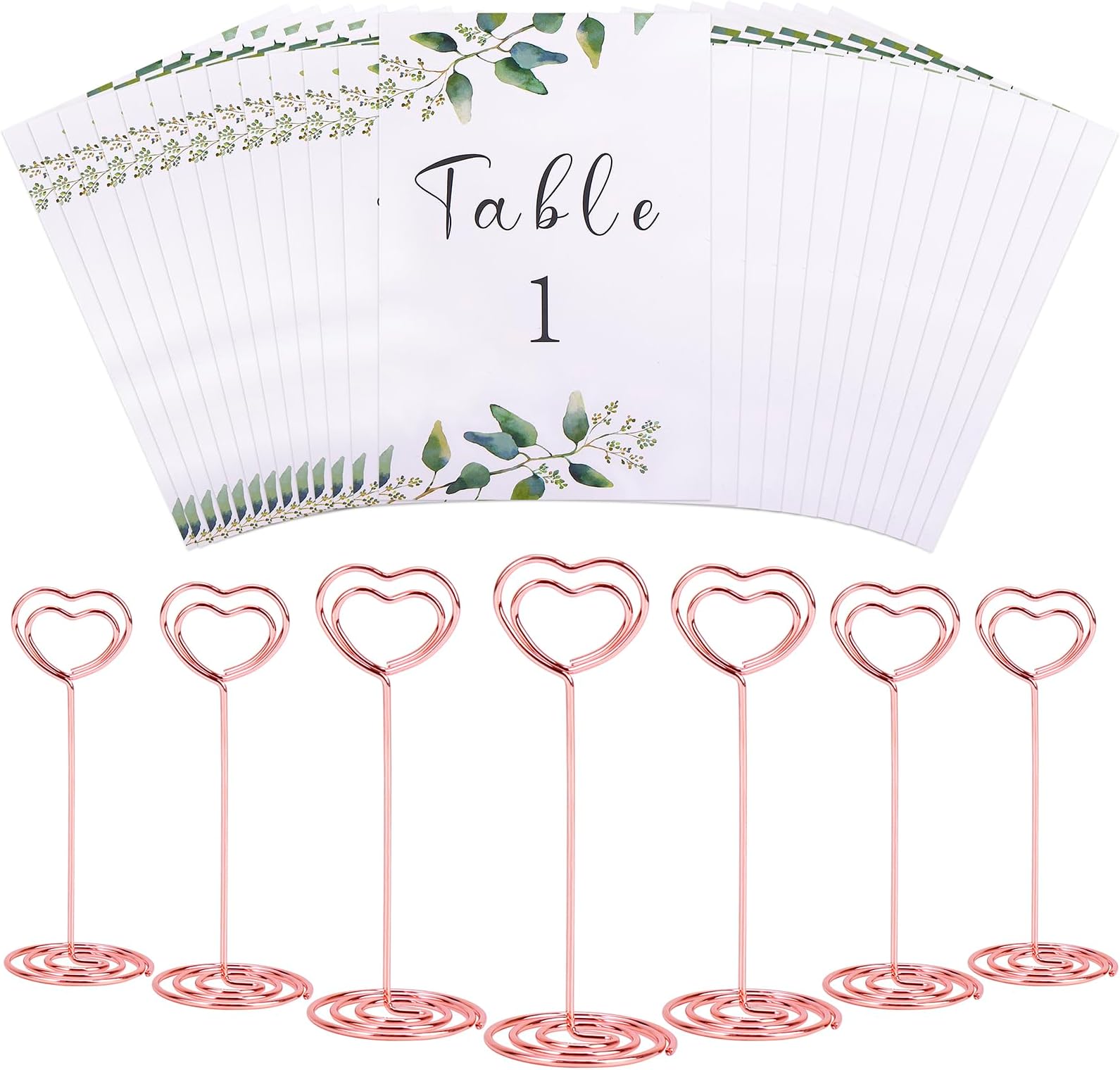 Amazon.com: Ayfjovs 26 PCS Mini Table Card Holders With Cards (1-25 ...