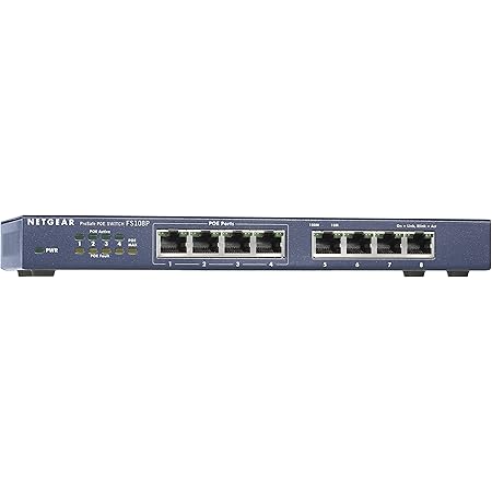 Netgear ProSAFE 8-Port Fast Ethernet with 4 Port PoE Desktop Switch ...