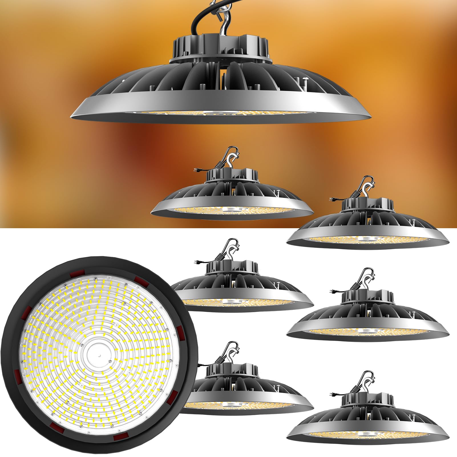 Lightdot LED High Bay Light 300W（340x1W LED） 45000lm High Bay LED ...