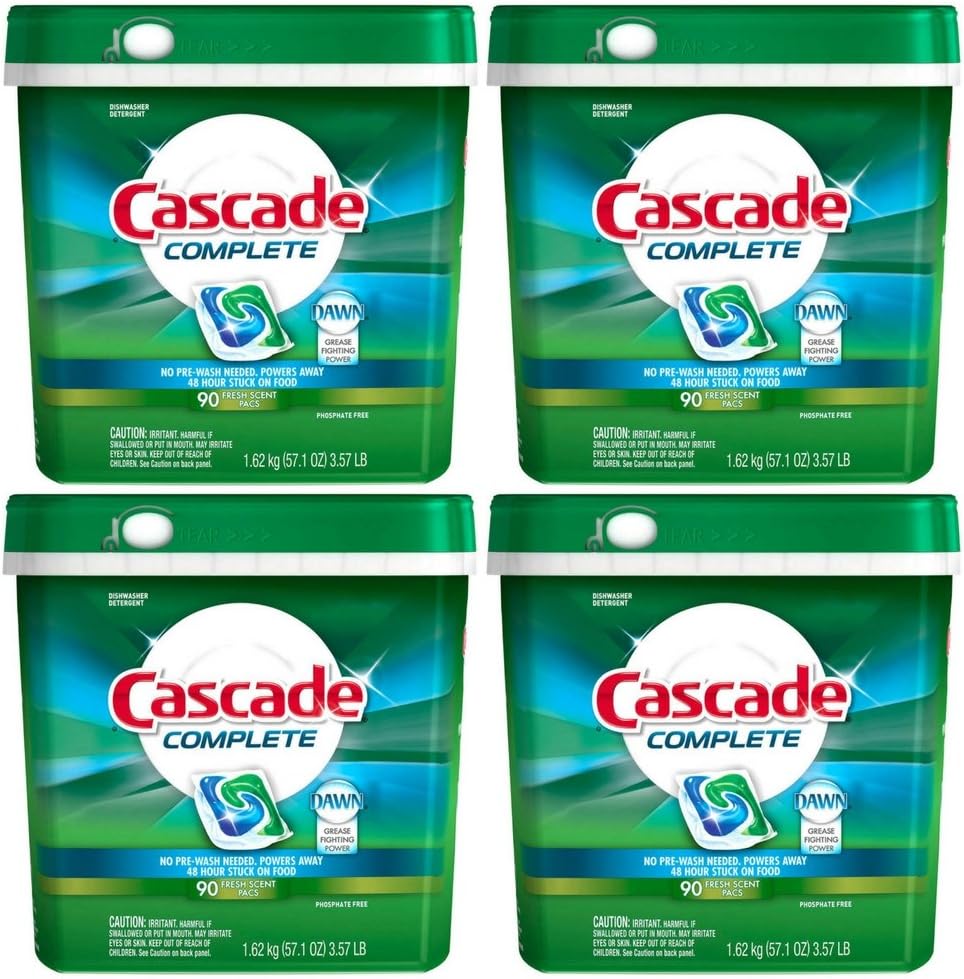 Amazon.com: Cascade Complete Dishwasher Detergent, with Dawn Grease ...