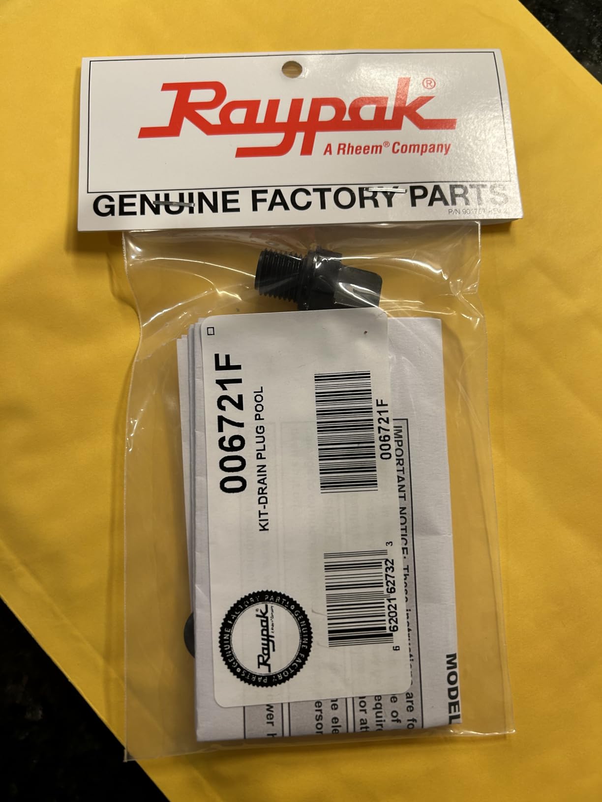 Amazon.com: Raypack 006721F Drain Plug Capron : Patio, Lawn & Garden