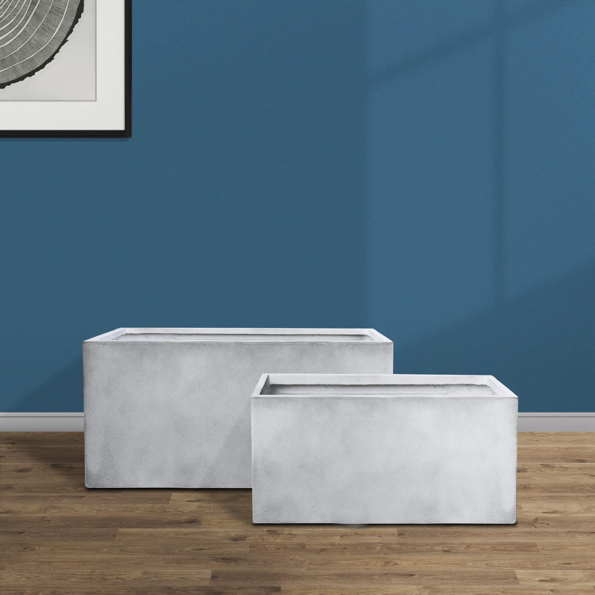 Snapklik.com : Kante 23.2" And 31.1" L Long Rectangular Concrete ...