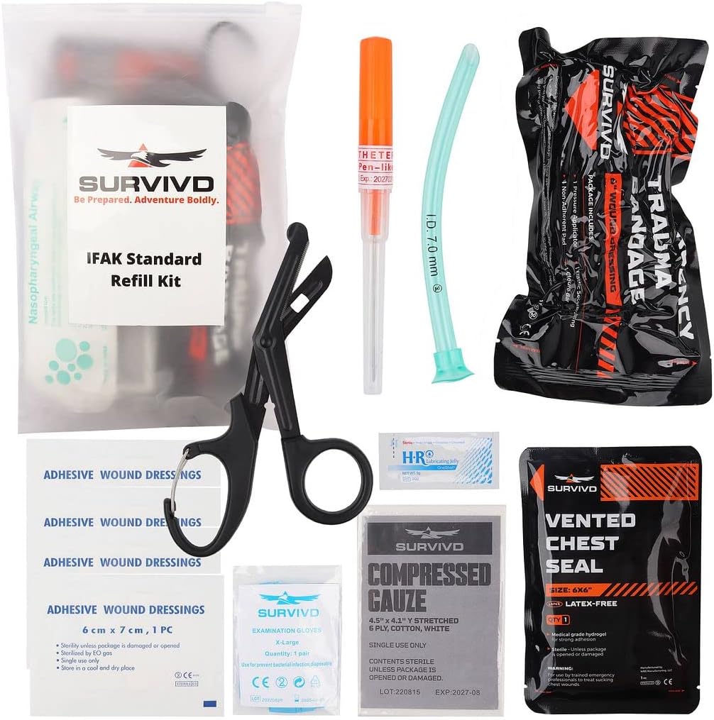 Amazon.com: SURVIVD IFAK Refill Kit | Emergency First Aid Supplies ...