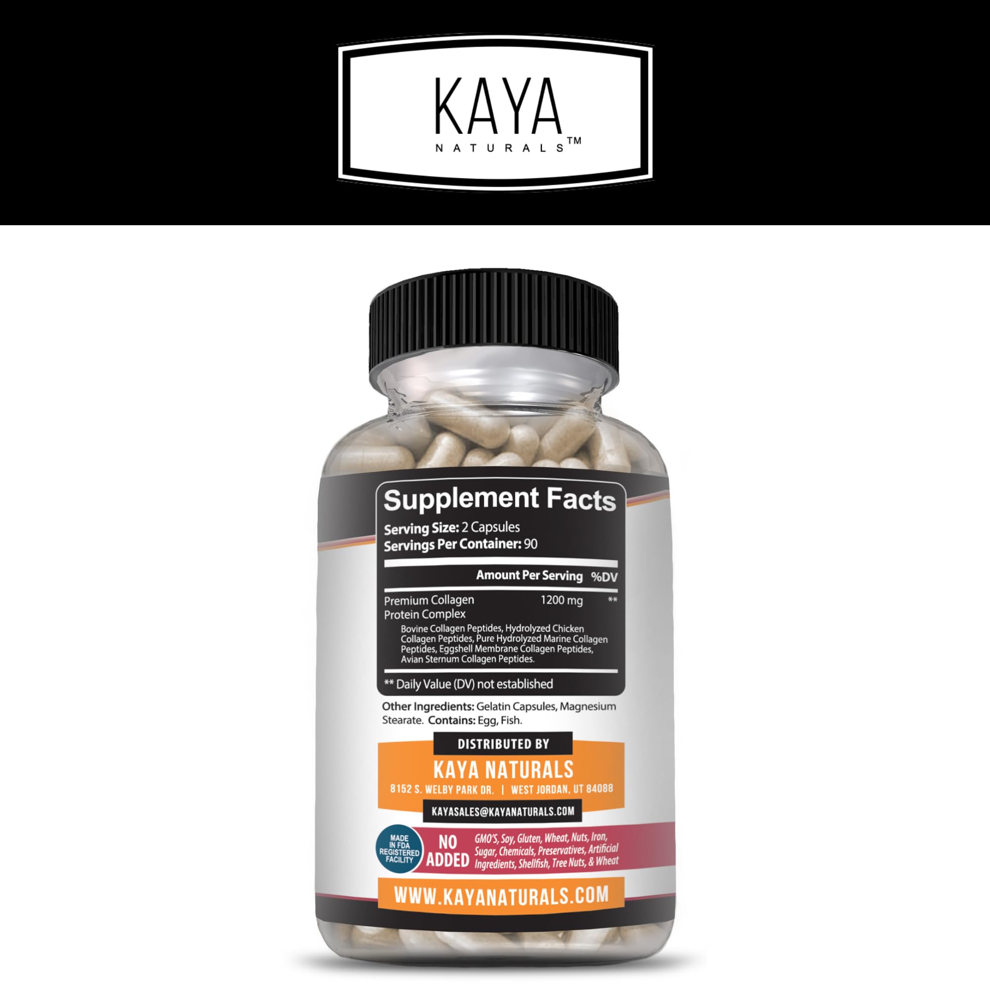 Snapklik.com : Kaya Naturals Multi Collagen Peptides Complex Powder For ...