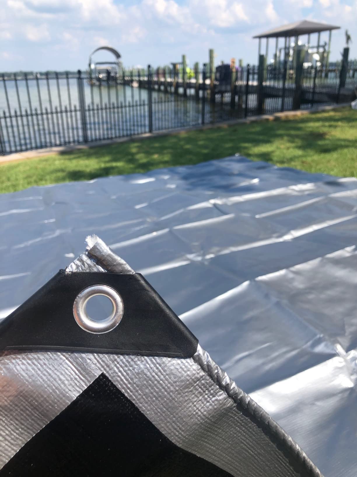 $9/mo - Finance Tarps Heavy Duty Waterproof 12x20 - 12 Mil Silver/Black ...