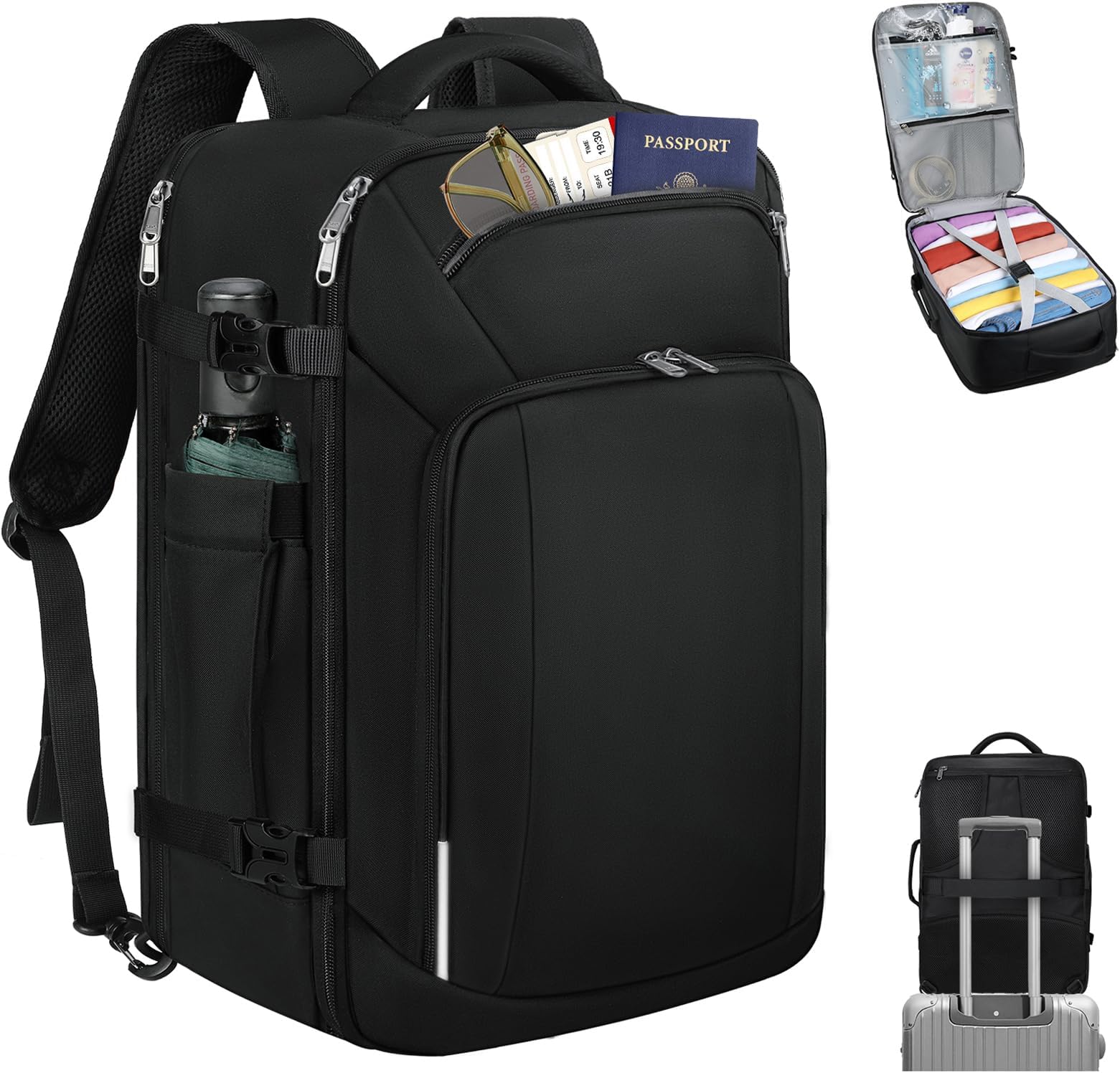 Travel Backpack for Women Men 17.3 Inch Laptop Backpack Underseat Carry ...