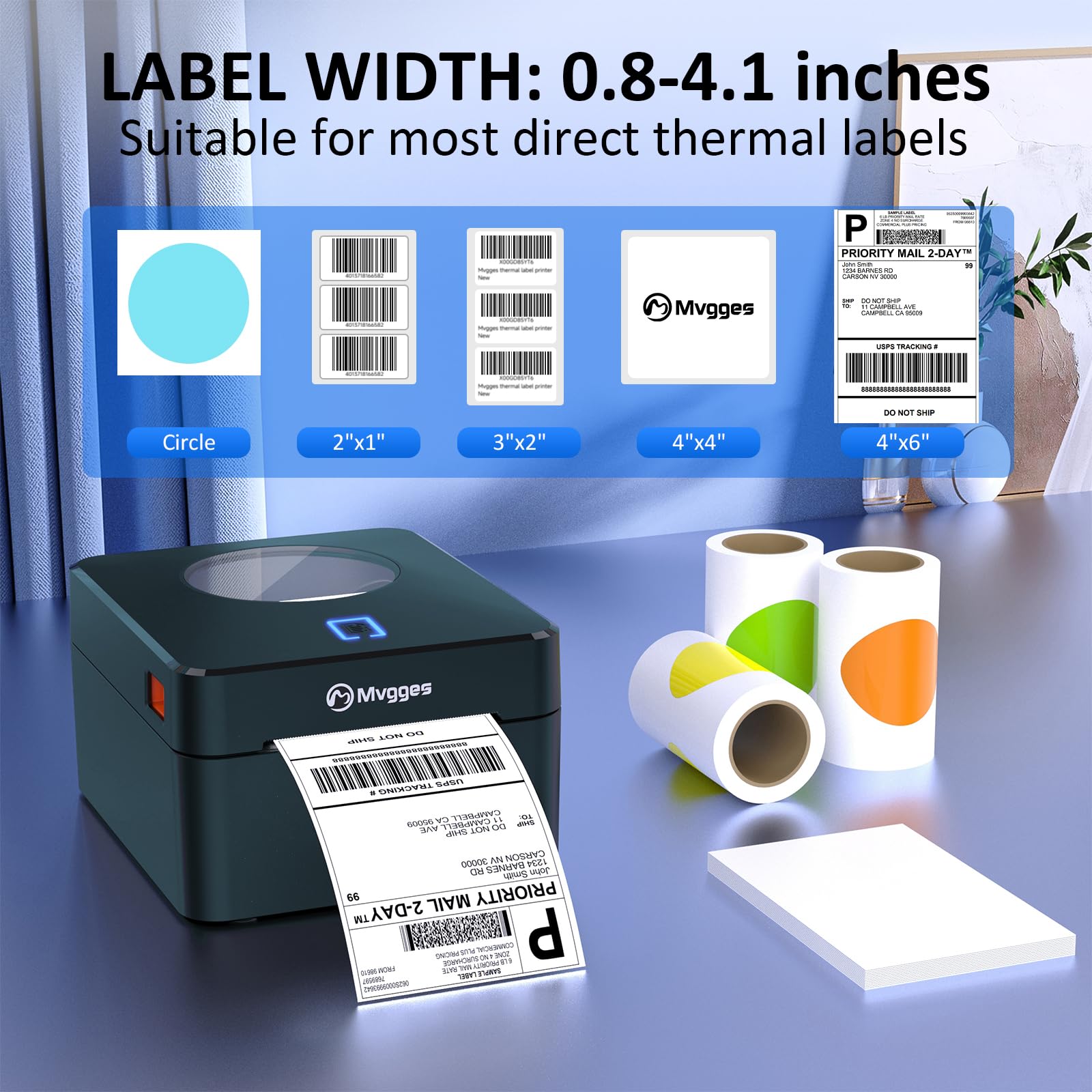 Snapklik.com : Mvgges Bluetooth Thermal Label Printer, Shipping Label ...