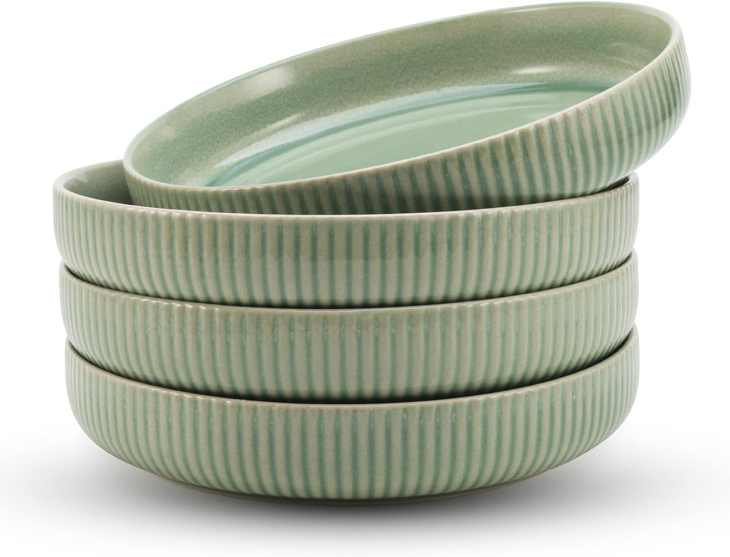 Amazon.com | American Atelier 9-Inch Low Bowl (Set of 4) - 42 oz Wide ...