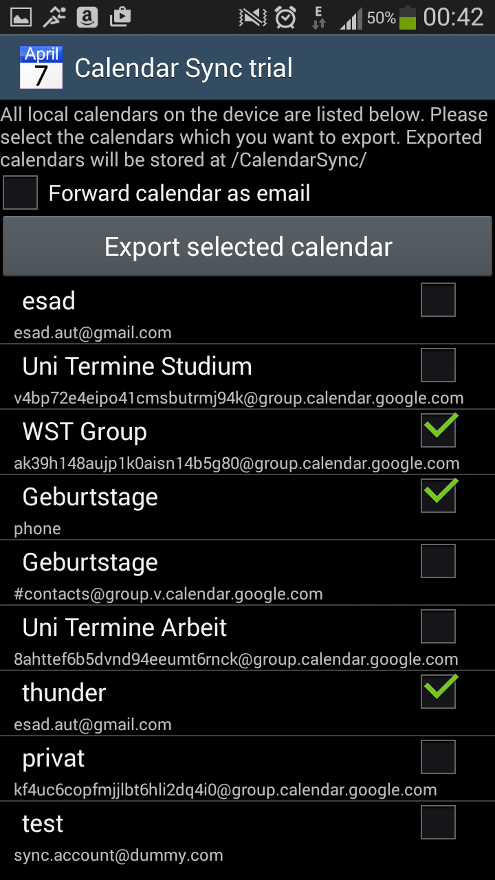 CalendarSync - trial - App on the Amazon Appstore
