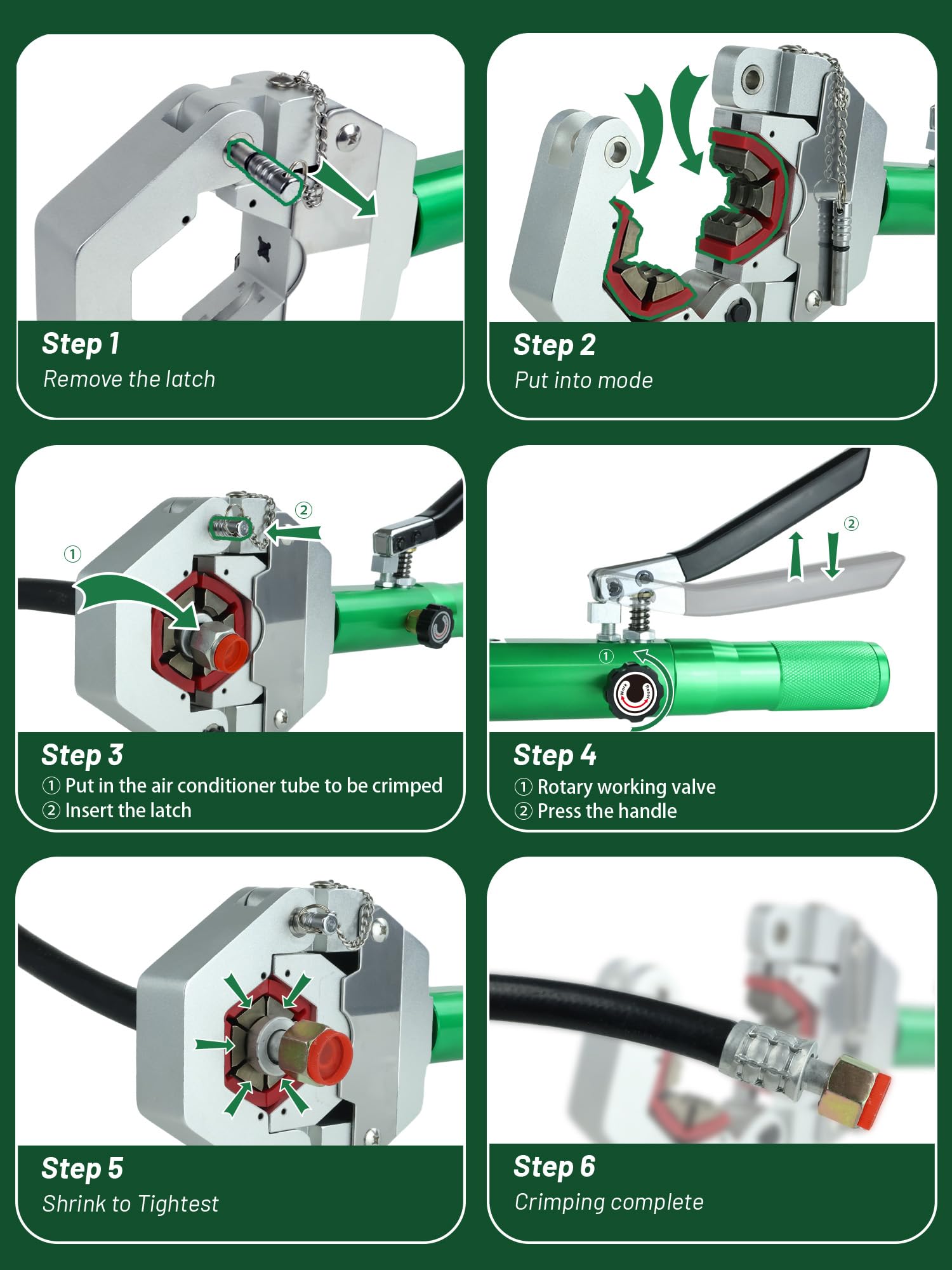 Snapklik.com : Utziko Hydraulic AC Hose Crimper Manual A/C Hose Crimper ...