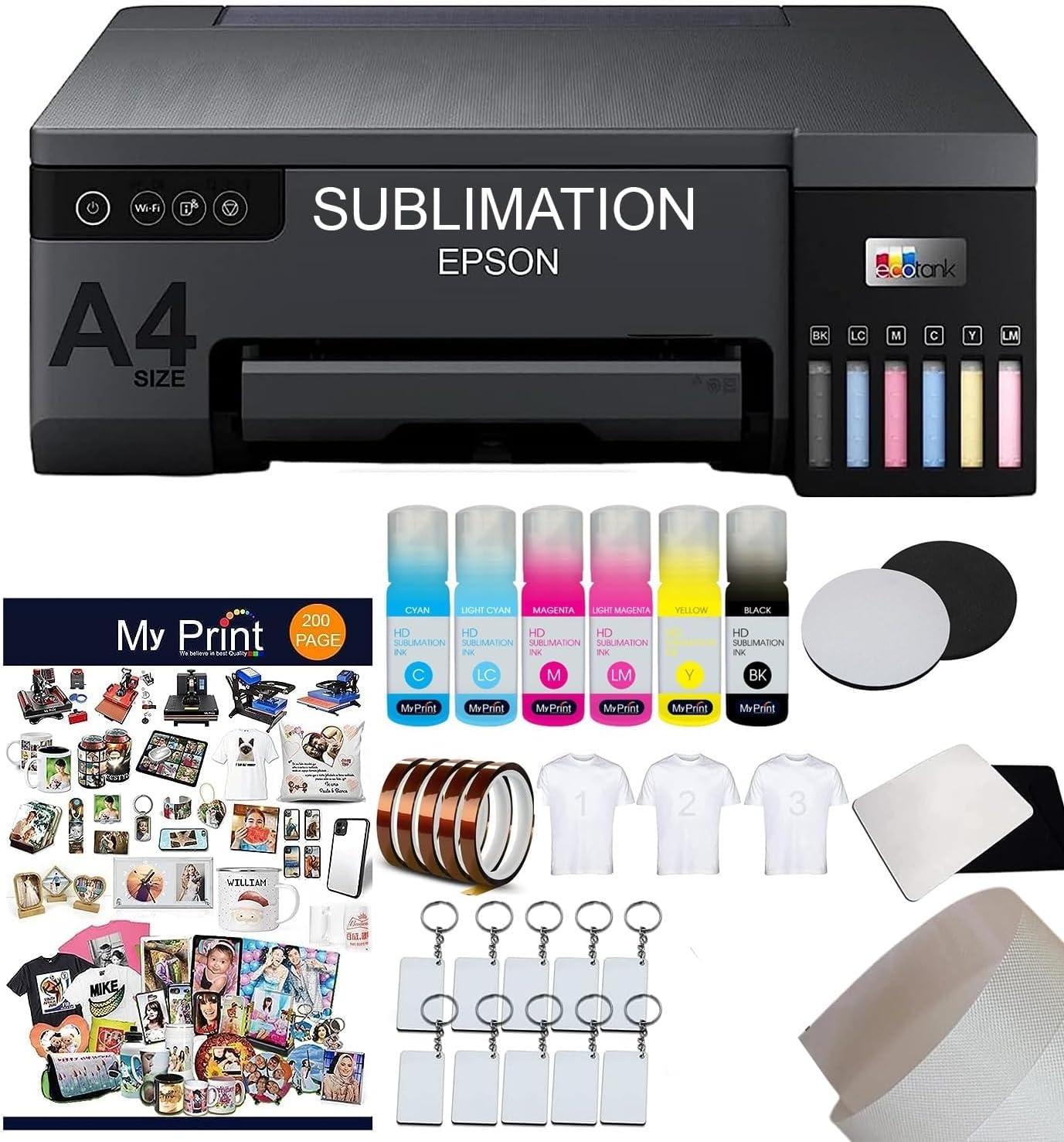 MY PRINT Sublimation Printer L8050 | 6 Color Sublimation Printer Setup ...