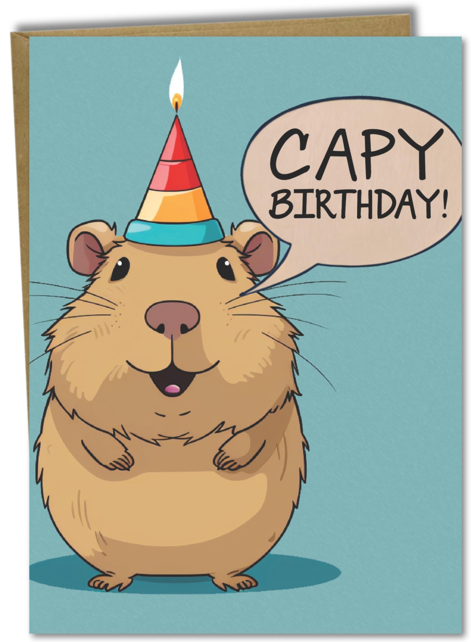 Snapklik.com : Katie Doodle - Capybara Birthday Card For Kids (Handmade ...