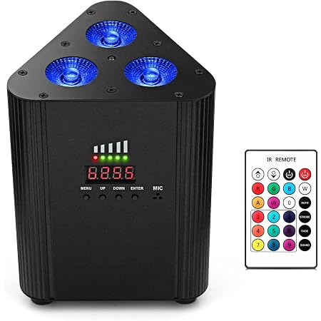 Amazon.com: Rockville 54w RGBWA+UV Rechargeable Battery Wireless DMX ...