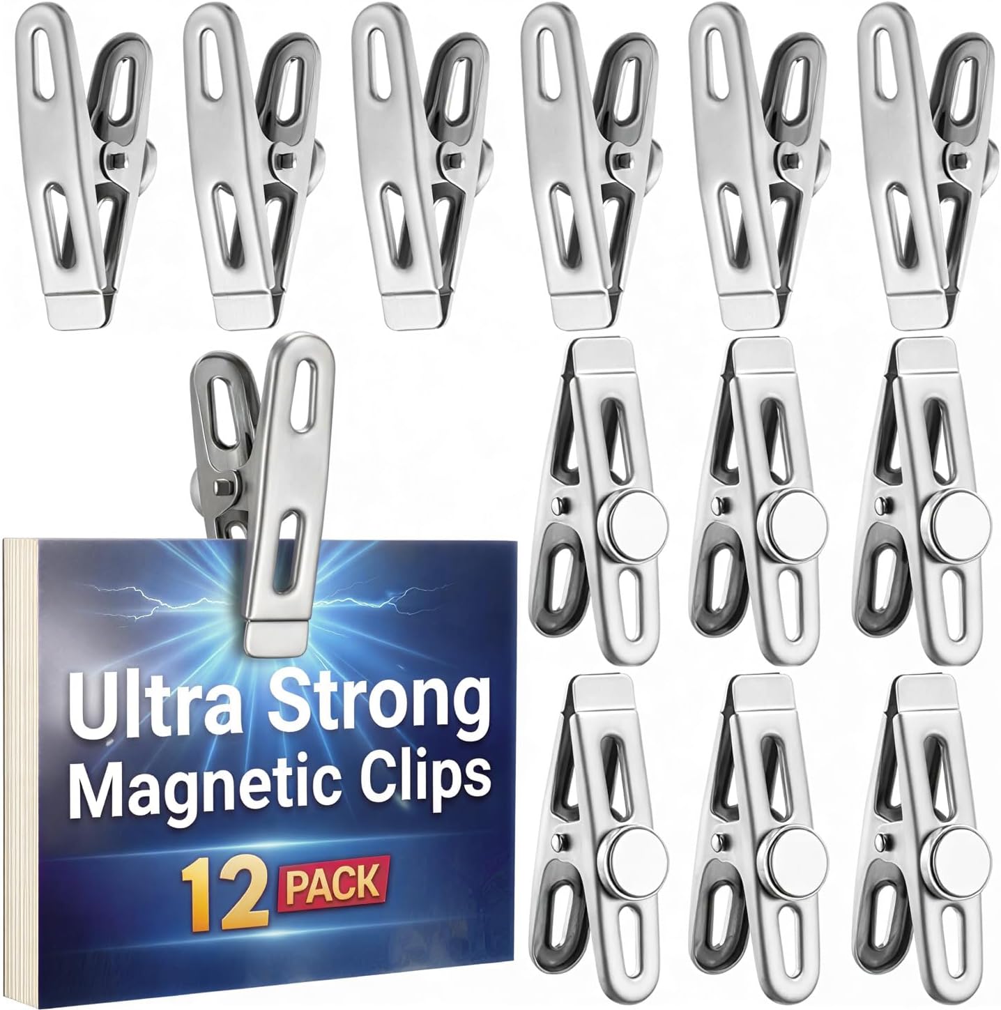 Amazon.com: Magnetic Chip Bag Clips for Fridge, 12 Pack Heavy Duty ...