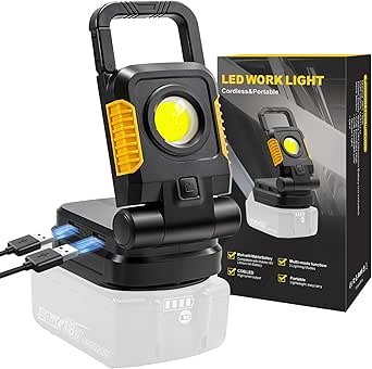 SYLSAR Battery Operated LED Work Light for Makita 18 V Battery, 25 W ...