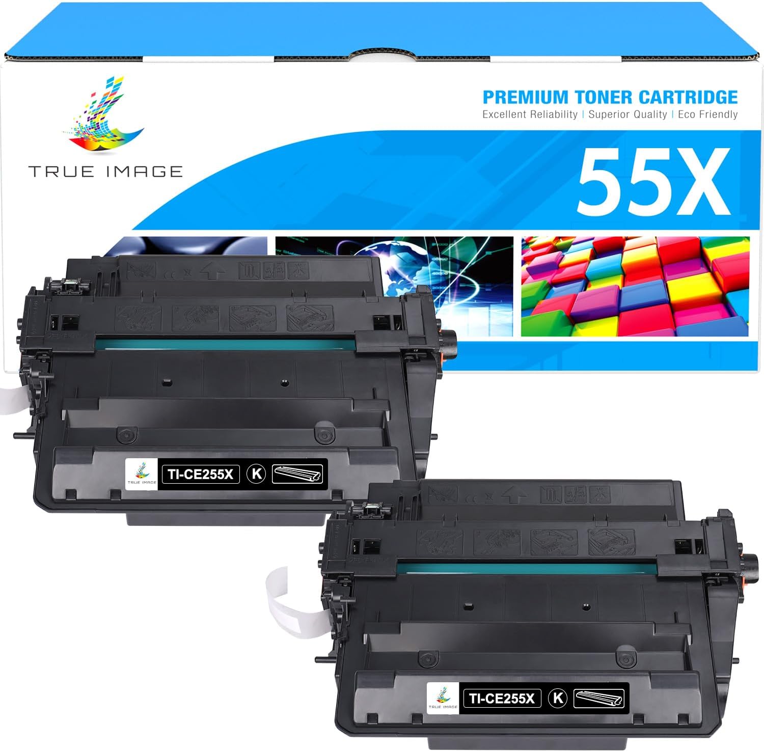 Amazon.com: CE255X 55X P3015 Toner Cartridge 2-Pack Compatible ...