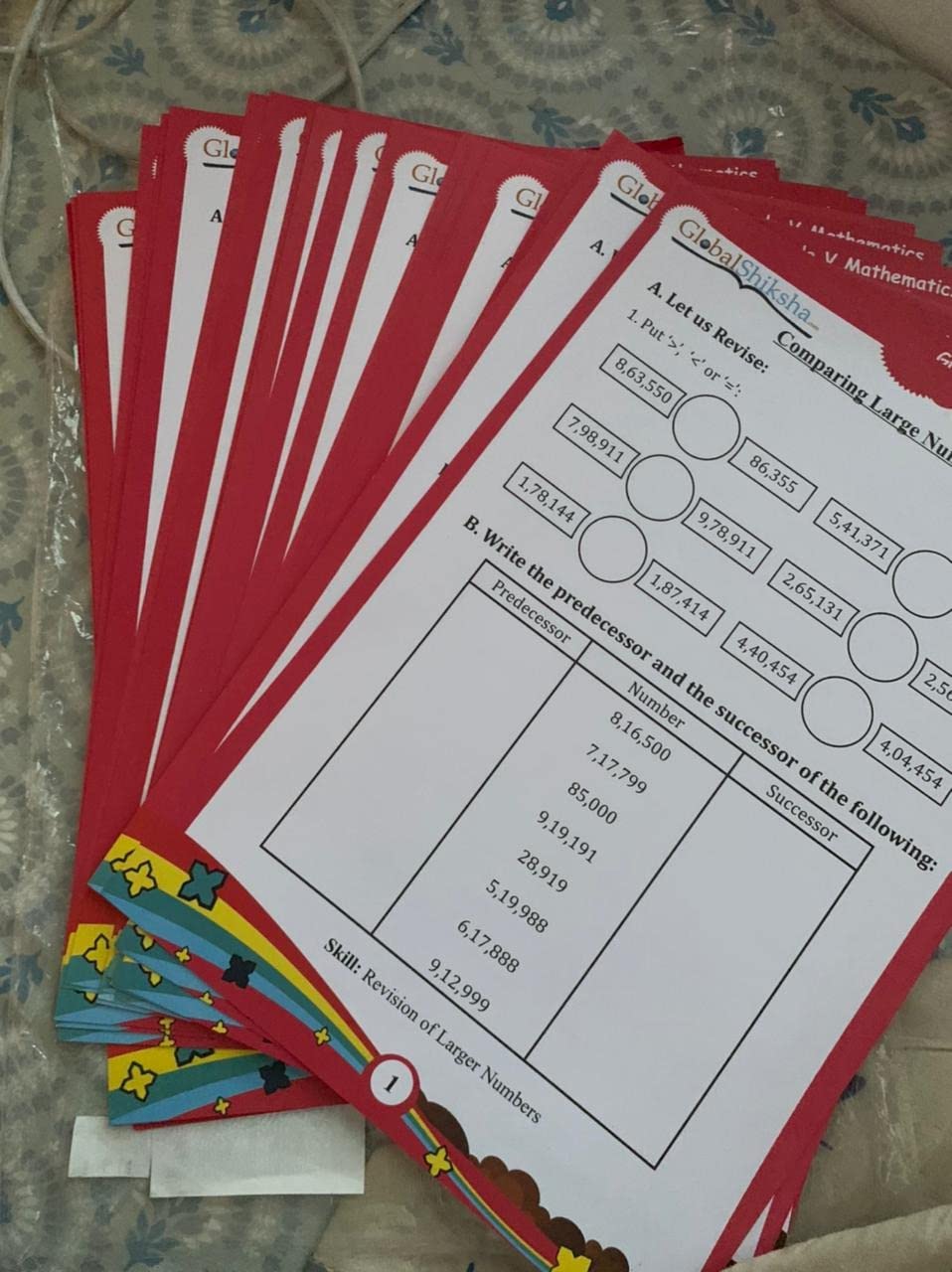 Buy Global Shiksha | Class 5 Maths Worksheets for kids(CBSE, ICSE and ...