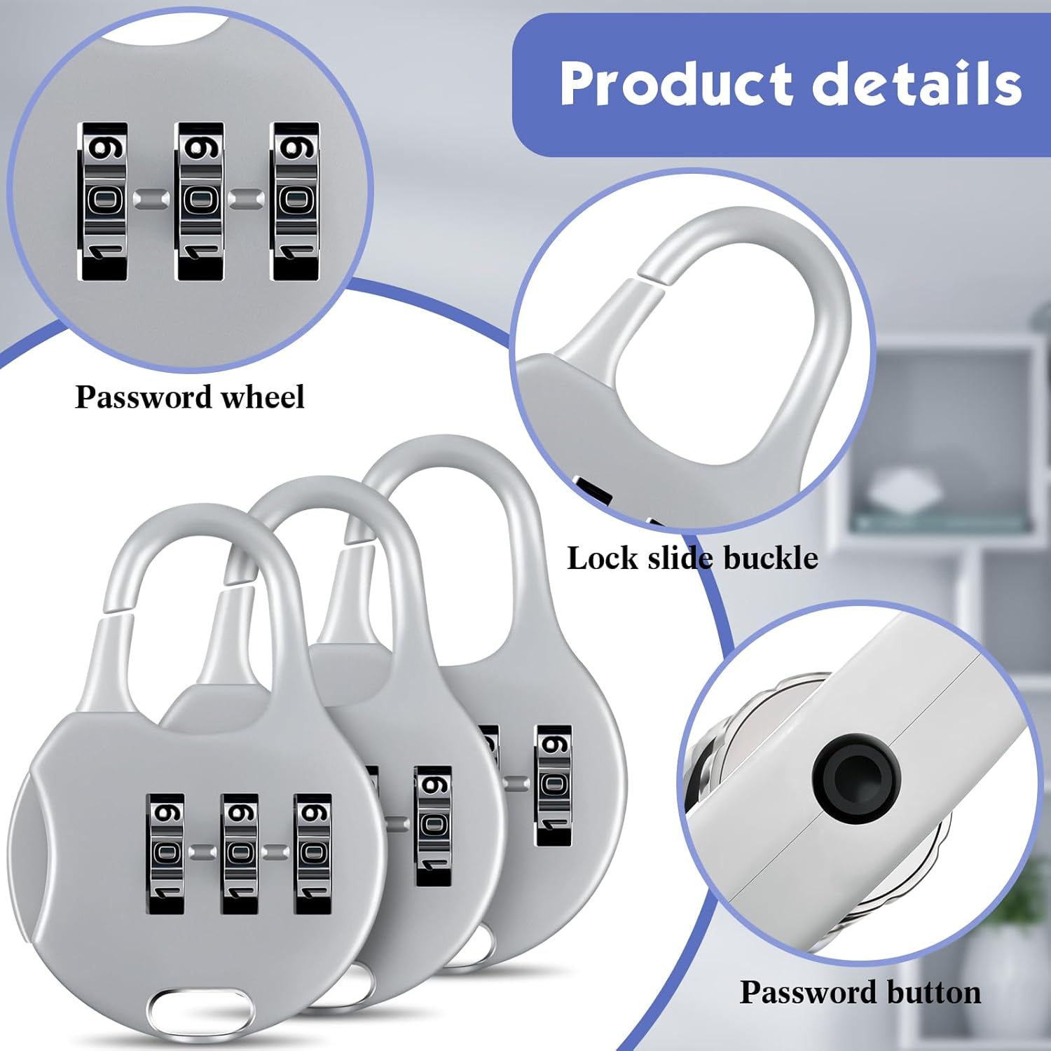 Moxweyeni 10 Pcs 3 Digit Combinations Padlock Safe Philippines | Ubuy