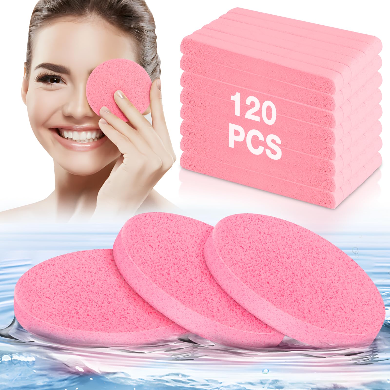 Amazon.com : 120 PCS Bulk Facial Sponge Esthetician Supplies, Facial ...