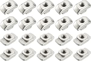 Amazon.com: METALLIXITY Sliding T Slot Nuts (M5 Thread) 20pcs, Carbon Steel T-Slot Nut Hammer ...