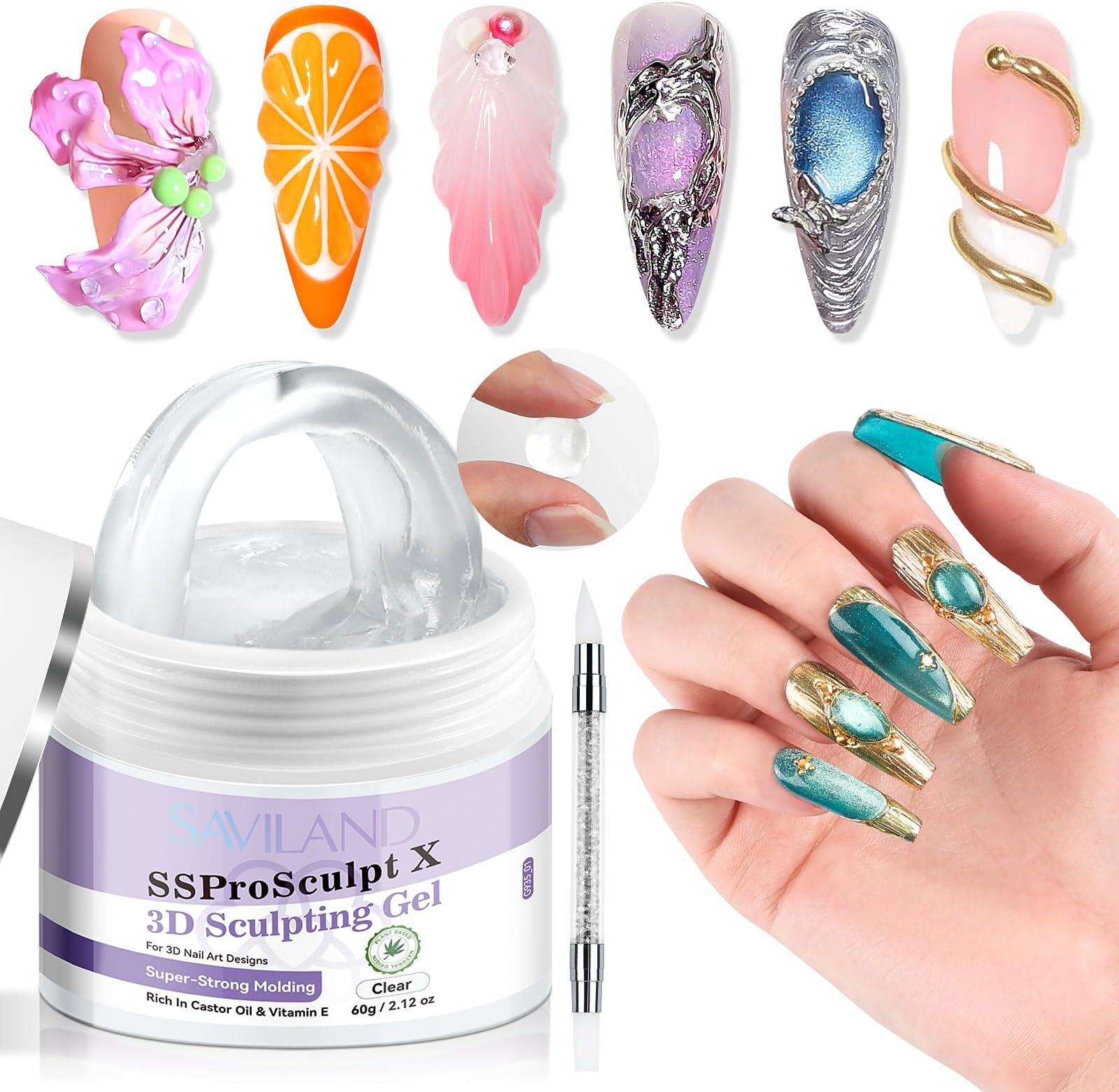 Amazon.com: SAVILAND EMA Monomer Acrylic Nail Liquid: 8 oz Acrylic ...