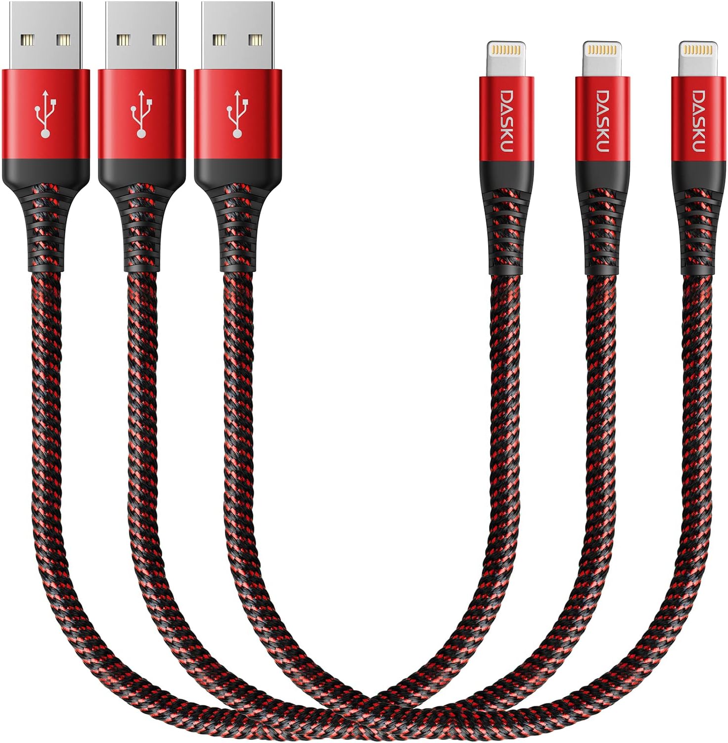 Amazon.co.jp: Aioneus Lightning Cable, Short 11.8 inches (30 cm), Set ...