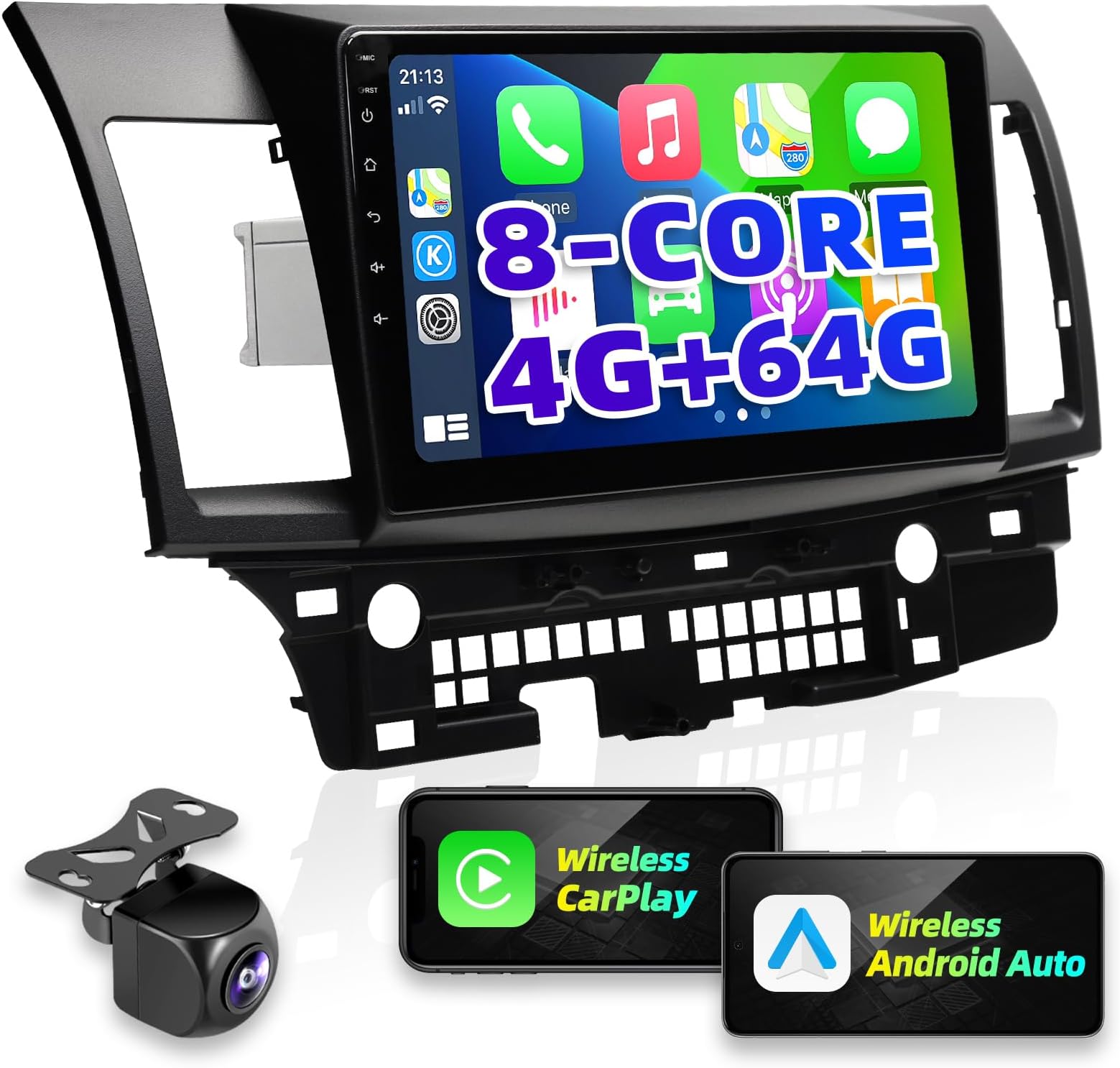 Amazon.com: 8 Core [4G+64G] Car Radio for Mitsubishi Lancer 2008-2017 ...