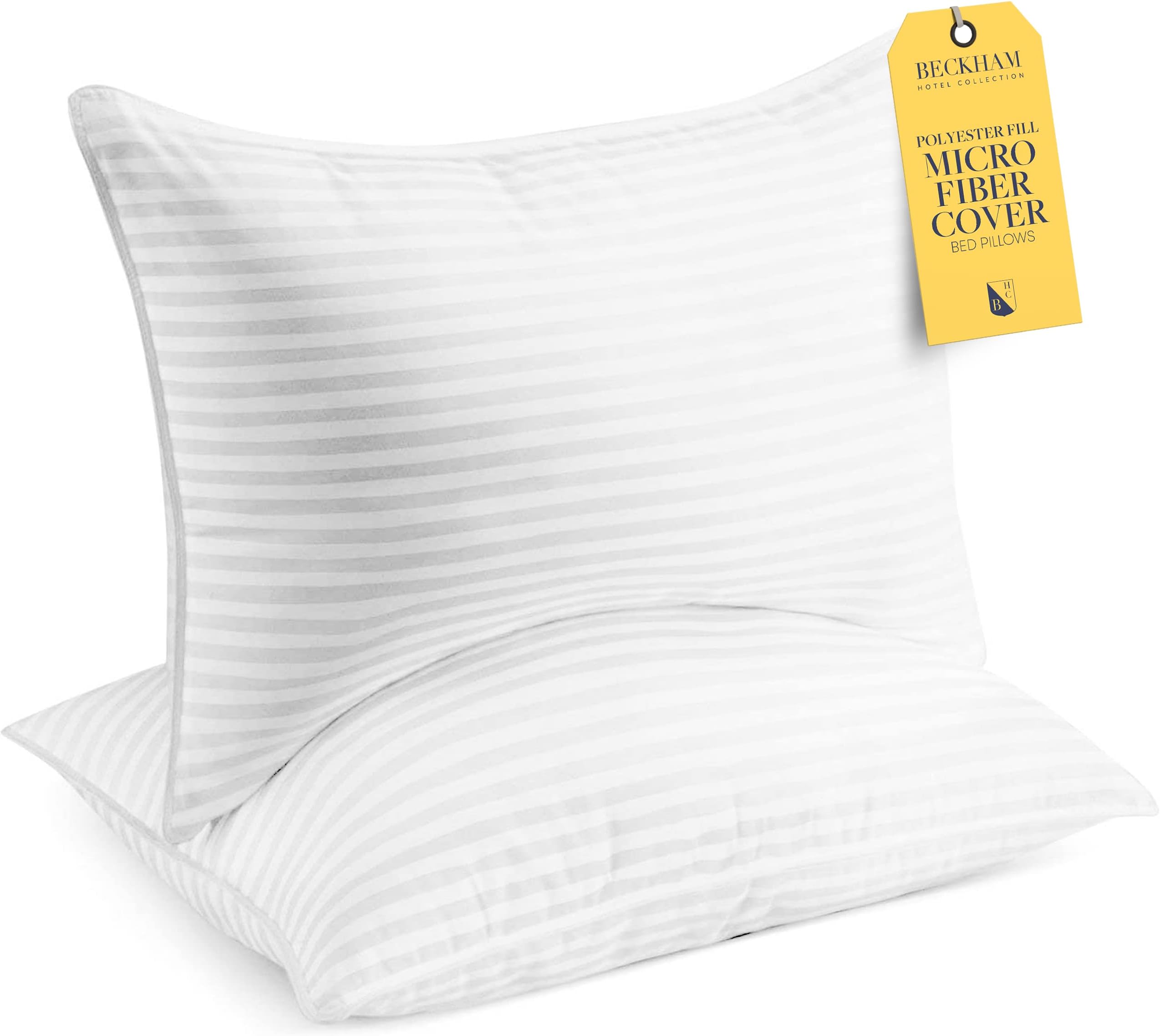 Amazon.com: Beckham Hotel Collection Bed Pillows King Size Set of 2 ...