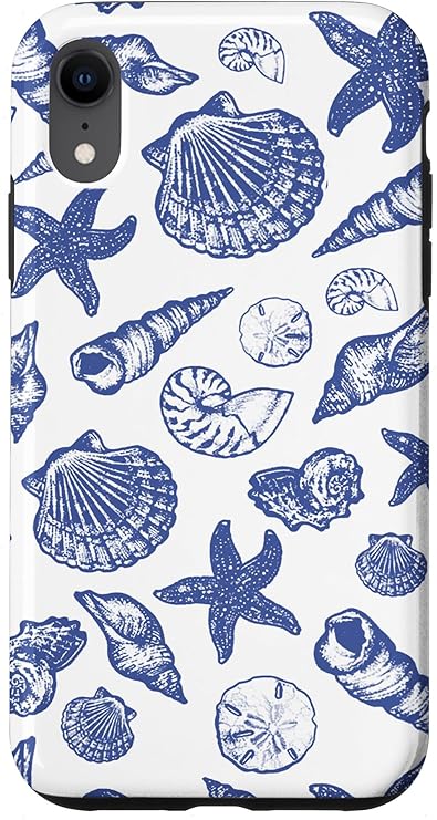 Amazon.com: iPhone XR Coastal Beach Summer Blue Ocean Seashell ...