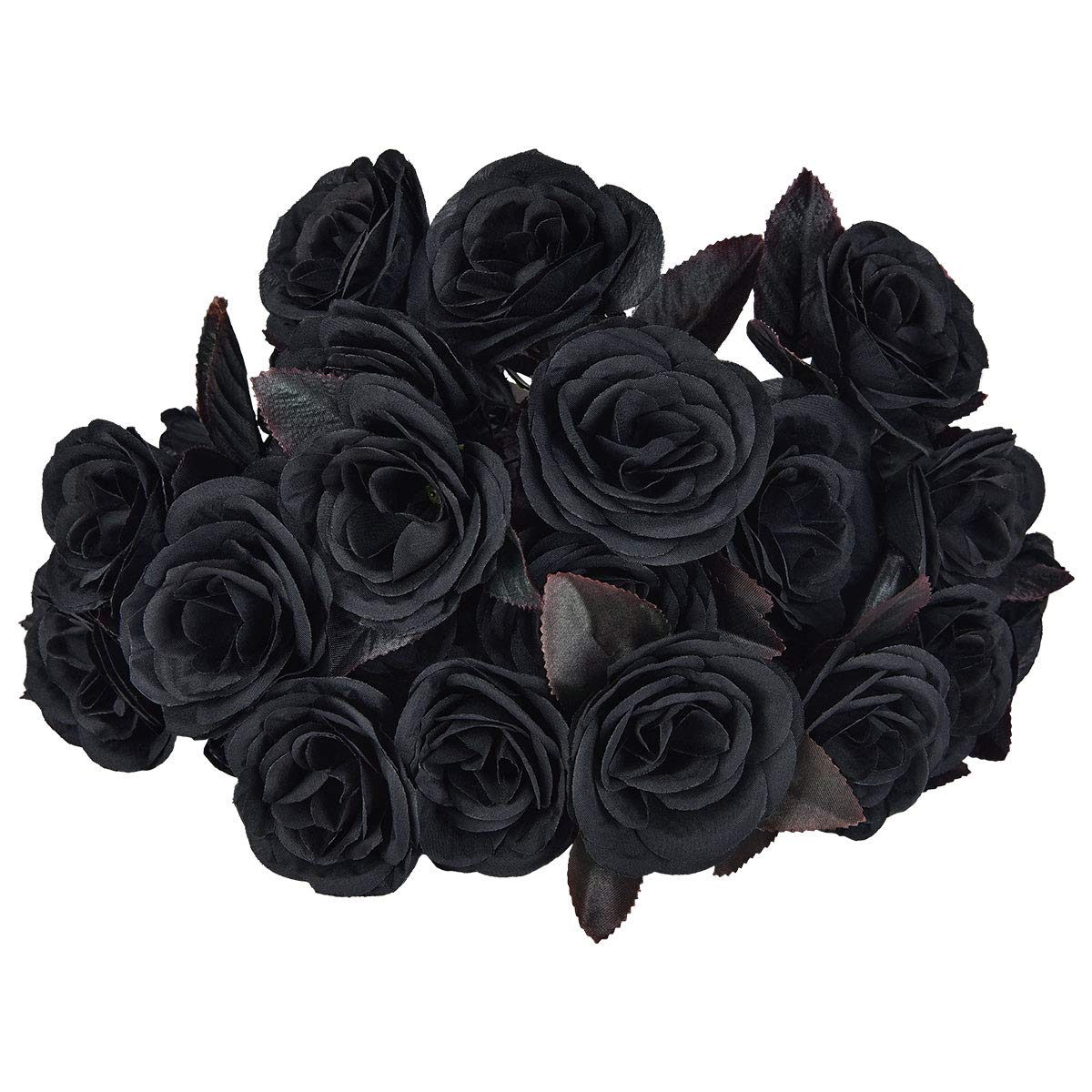 Buy Hamore Artificial Black Roses Bouquet Fake Silk Rose Flower ...