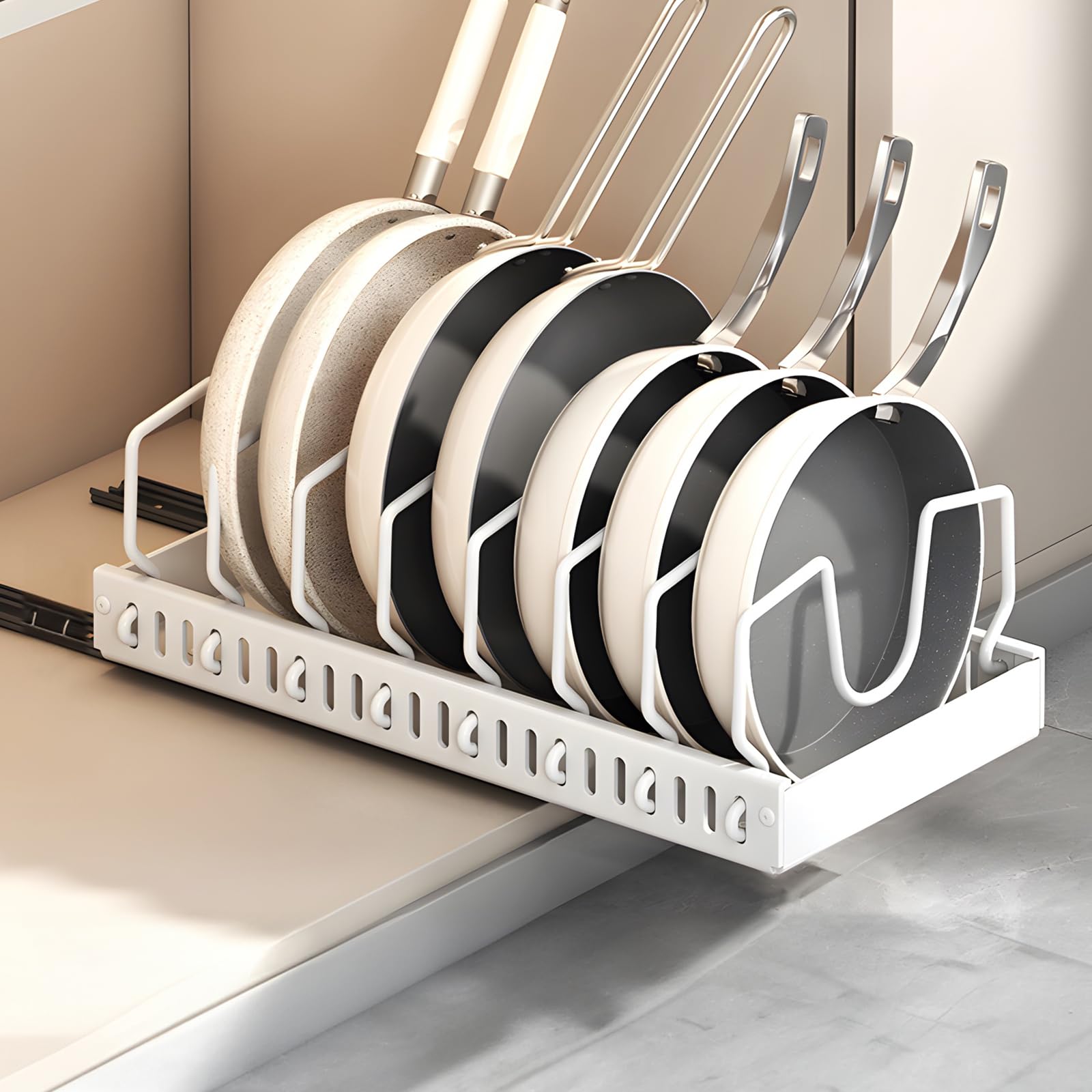 Amazon.com: SJTOEB Pull Out Pots and Pans Organizer for Under Cabinet ...