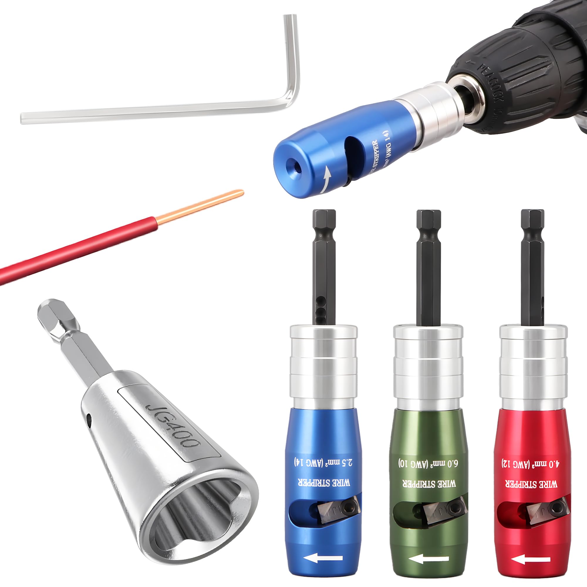 Wire Stripper for Drill Wire Twister for Electric Drill Wire Stripping ...