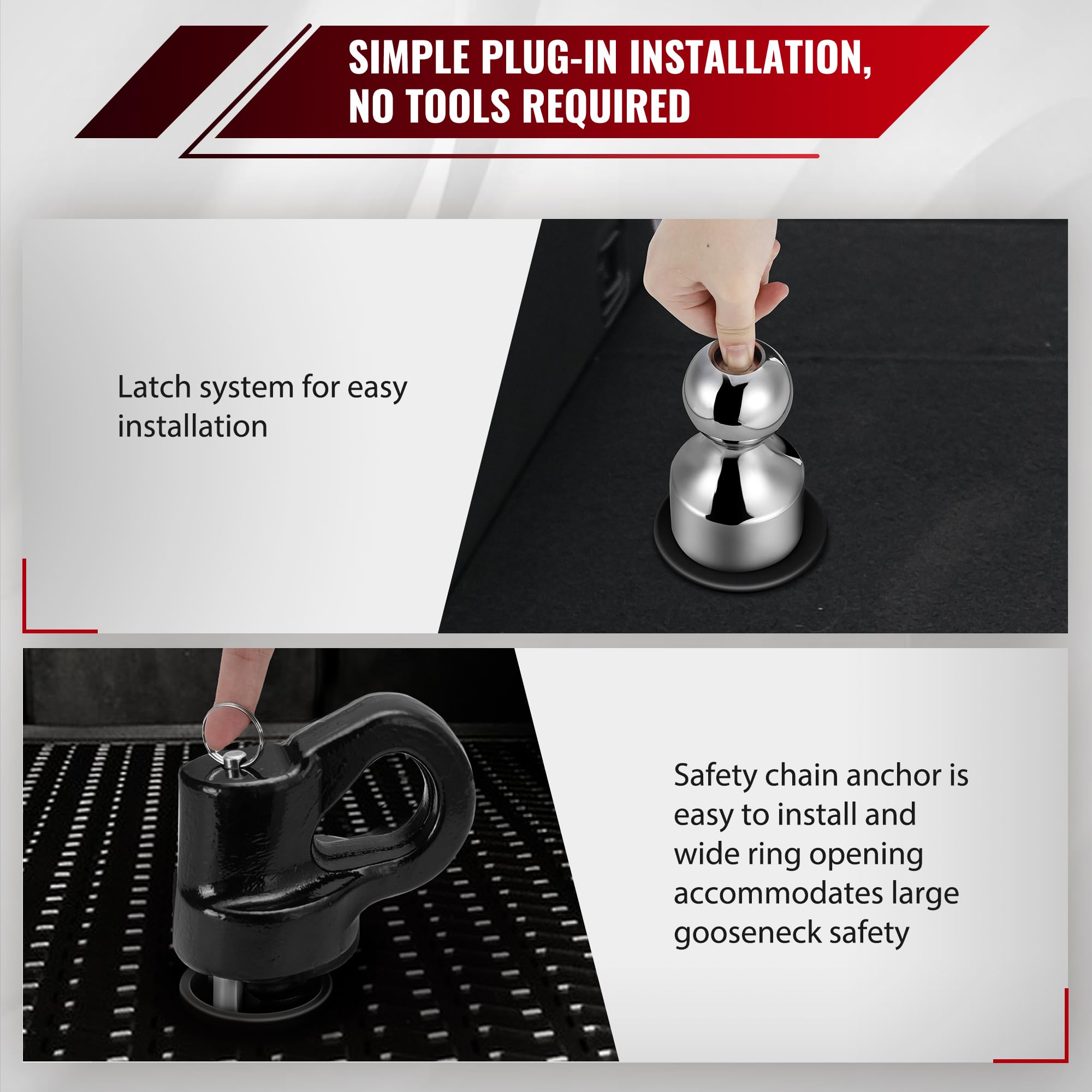 Snapklik.com : Rengue Gooseneck Hitch60692 Puck System Gooseneck Ball ...
