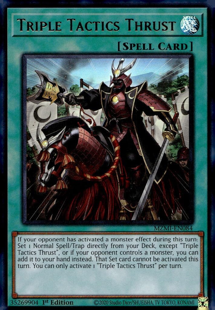 Amazon.com: Triple Tactics Thrust - MZMI-EN084 - Ultra Rare - 1st ...
