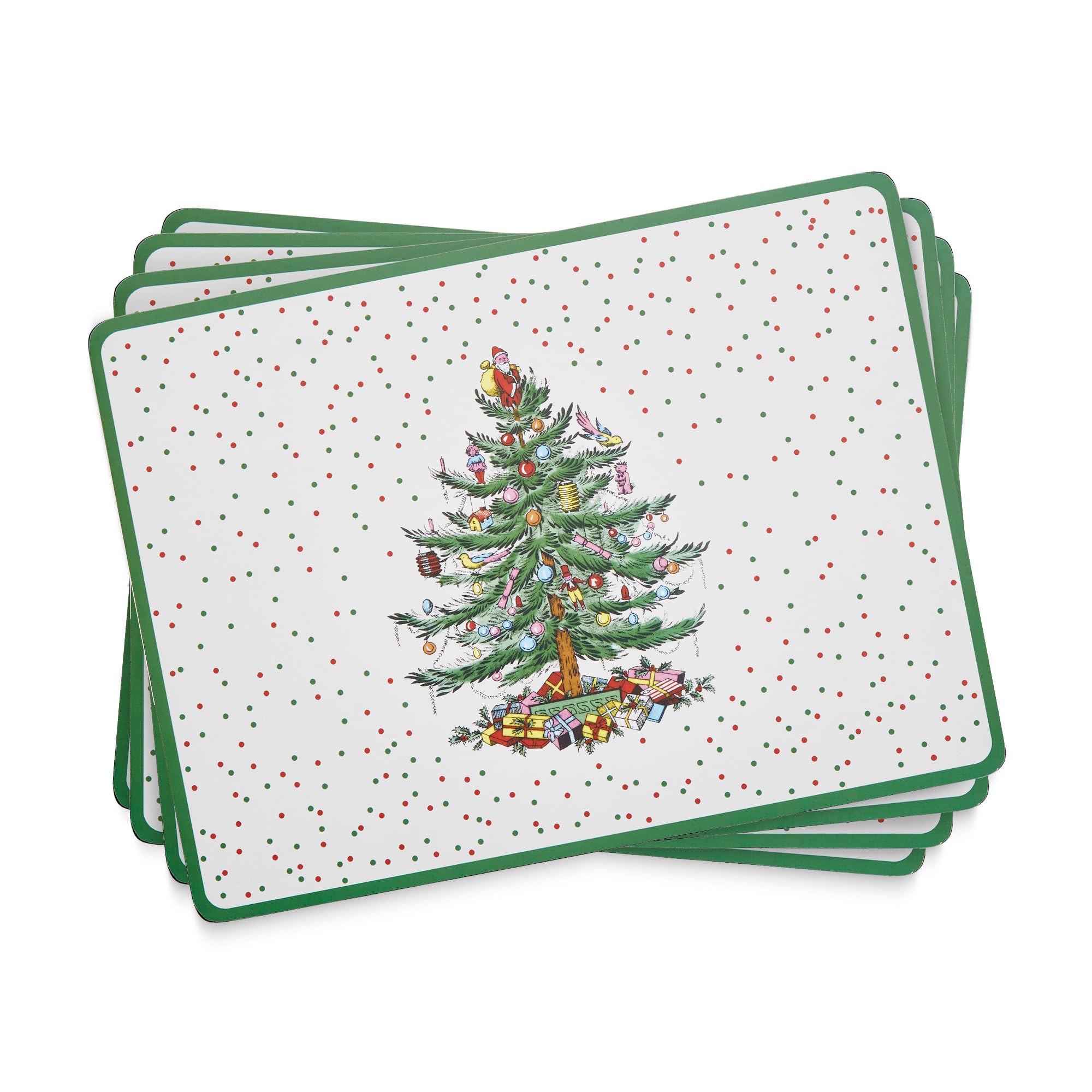 Amazon.com: Pimpernel Spode Christmas Tree Placemats, Set of 4 - Cork ...
