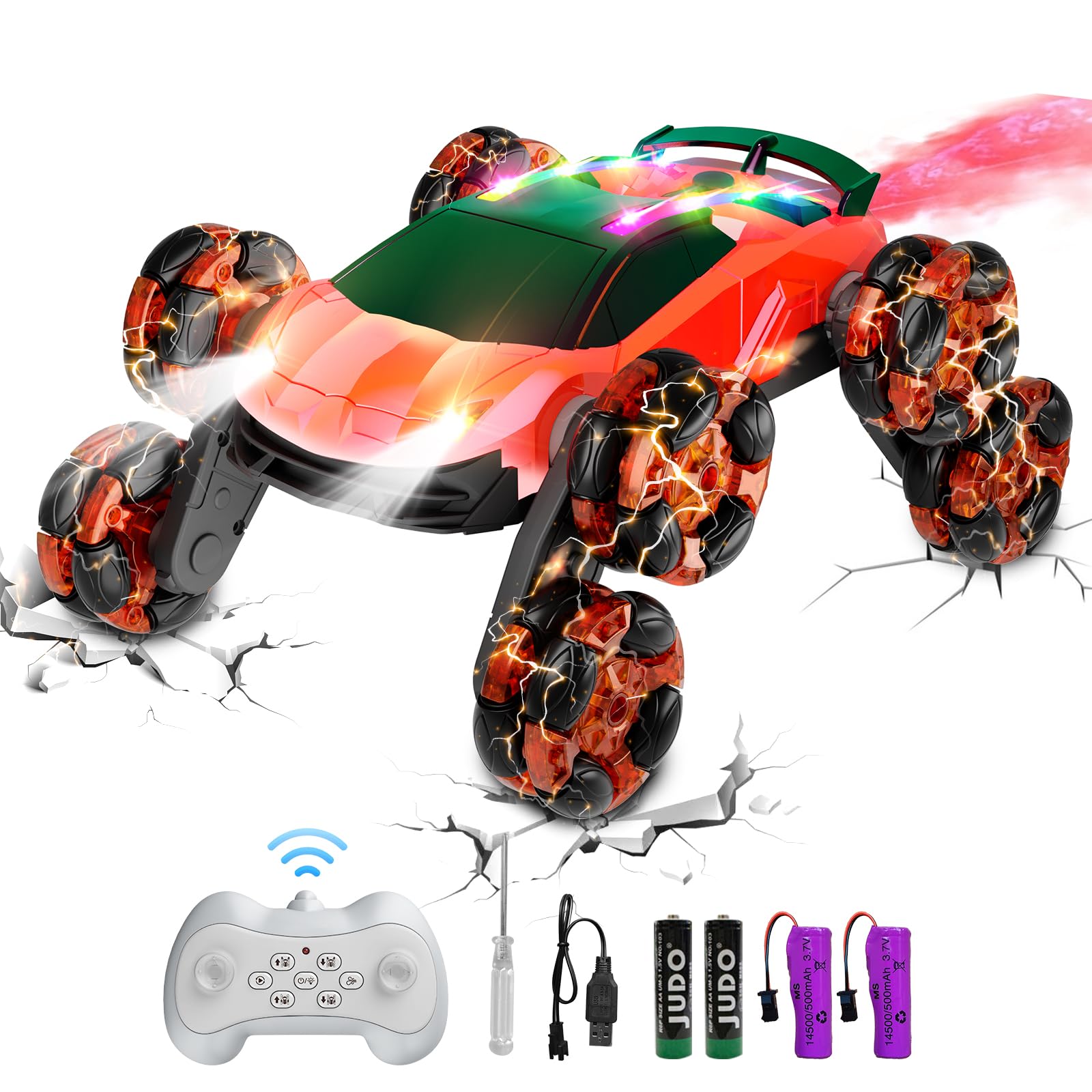 Amazon.com: Terucle 8WD Remote Control Car, 2.4Ghz RC Cars with Spray ...