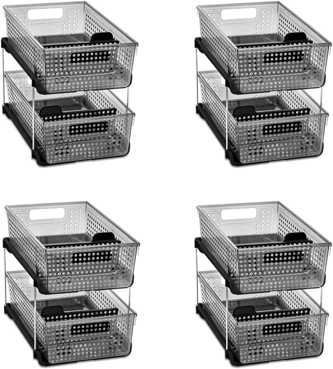 Amazon.com - madesmart Stackable 2-Tier Organizer, Multi-Purpose Slide ...