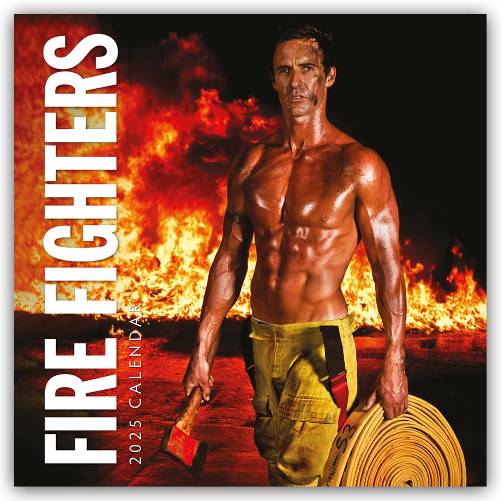 Fire Fighters 2025 Square Wall Calendar – BigaMart
