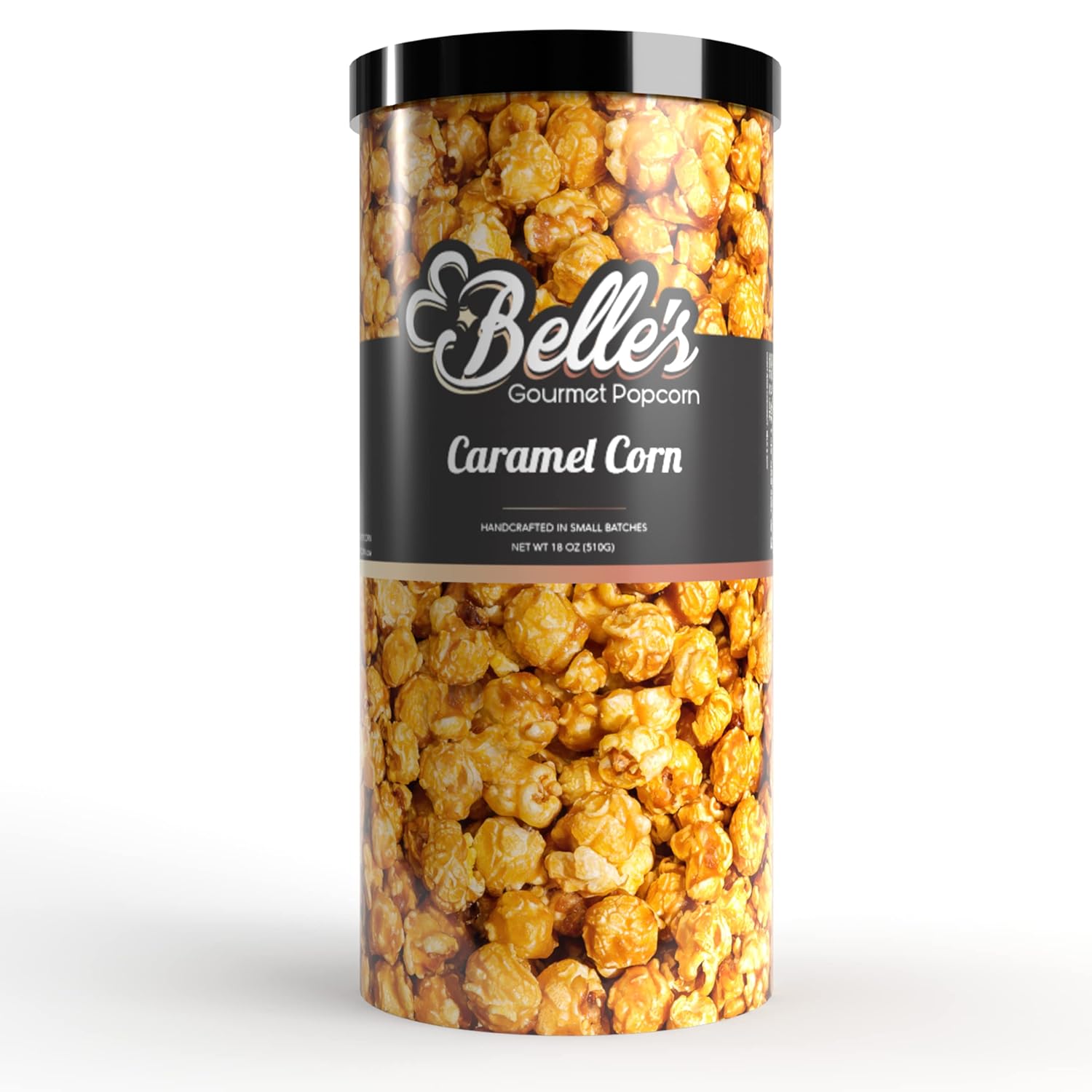Amazon.com: Belle’s Gourmet Popcorn Gift Canister – Caramel Corn ...