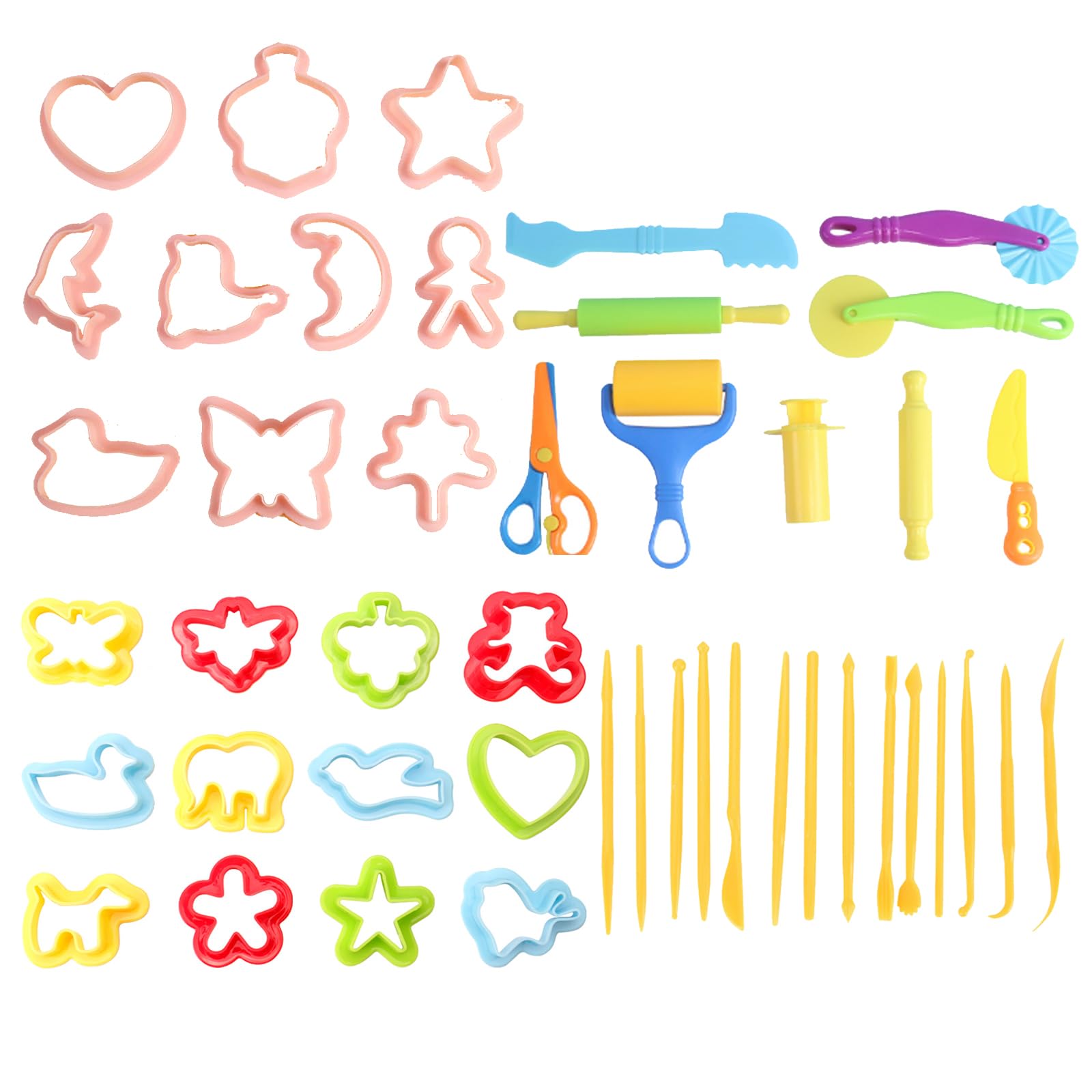 45 Piece Set Playdough Set, Playdough Accessories, Play Dough Tools ...