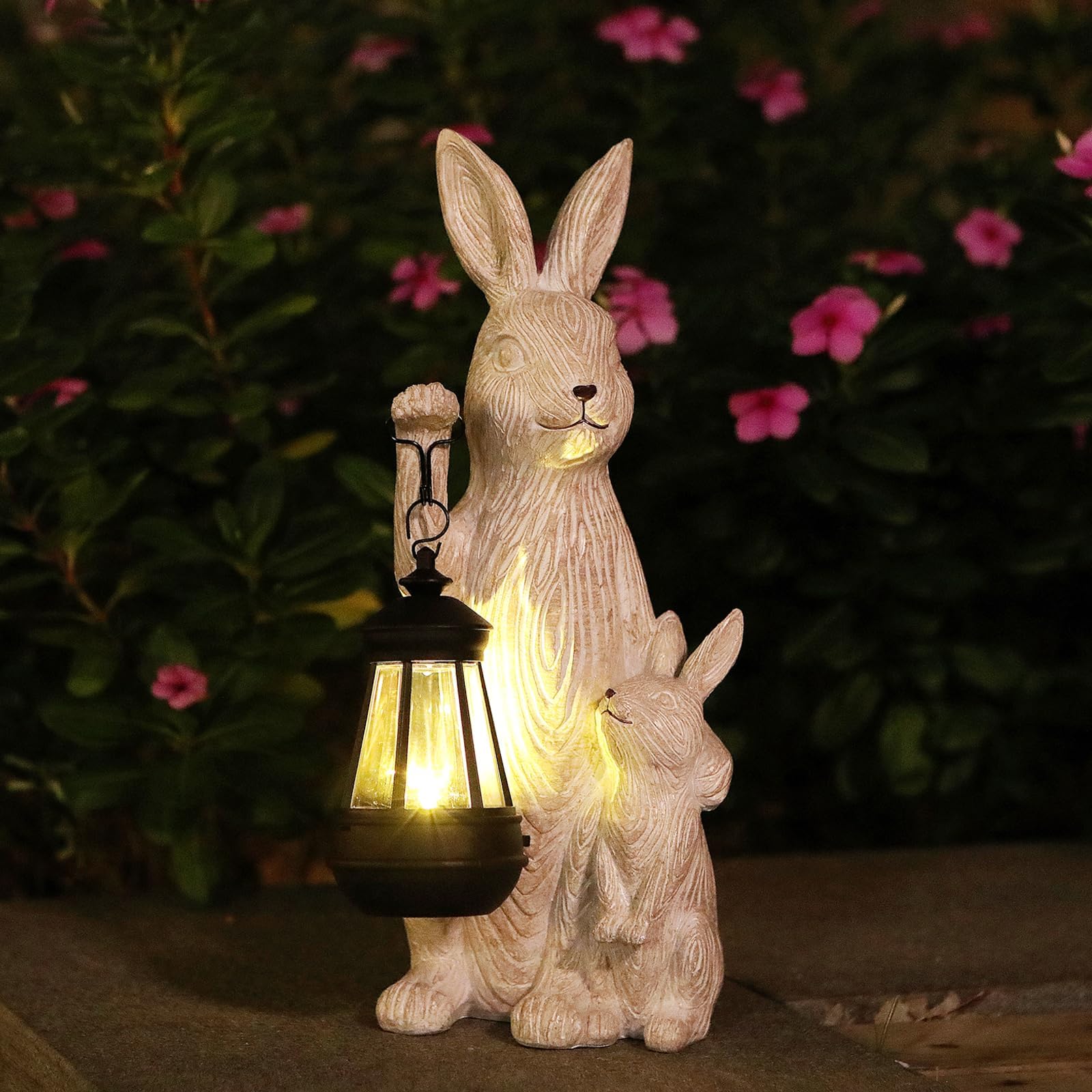 Amazon.com : Achla Designs E-12C Rabbit Garden Statue, Charcoal ...