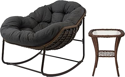 Amazon.com : Grand patio Rocking Chair Outdoor, E-Coated Papasan ...