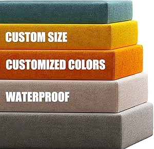 matgvotfa Custom Size Bench Cushion for Indoor Bay Window Seat ...