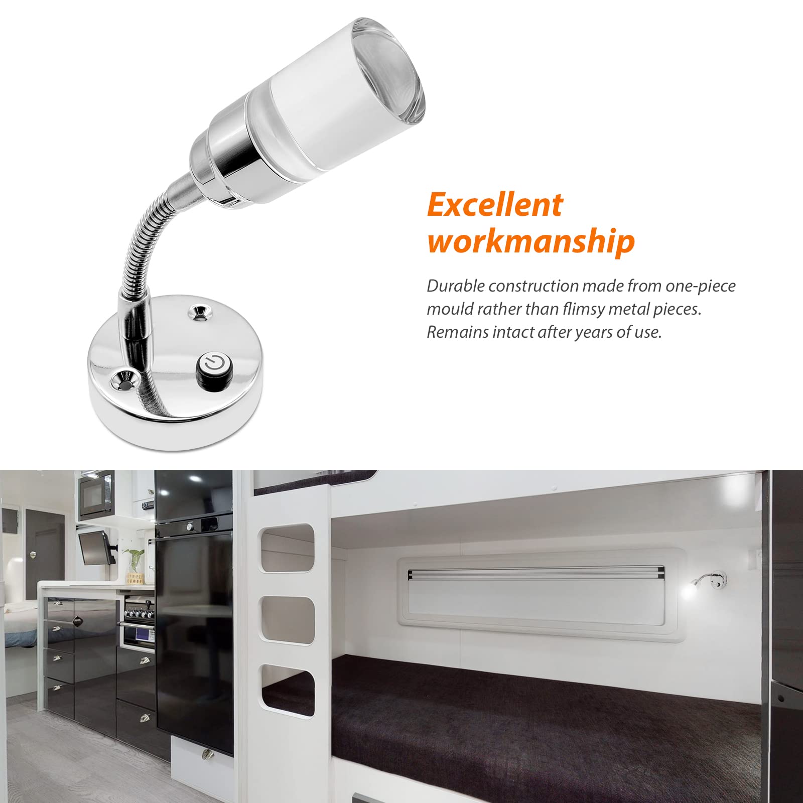 RV, Trailer & Camper Steps & Ladders 12V LED RV Marine Deck Light ...