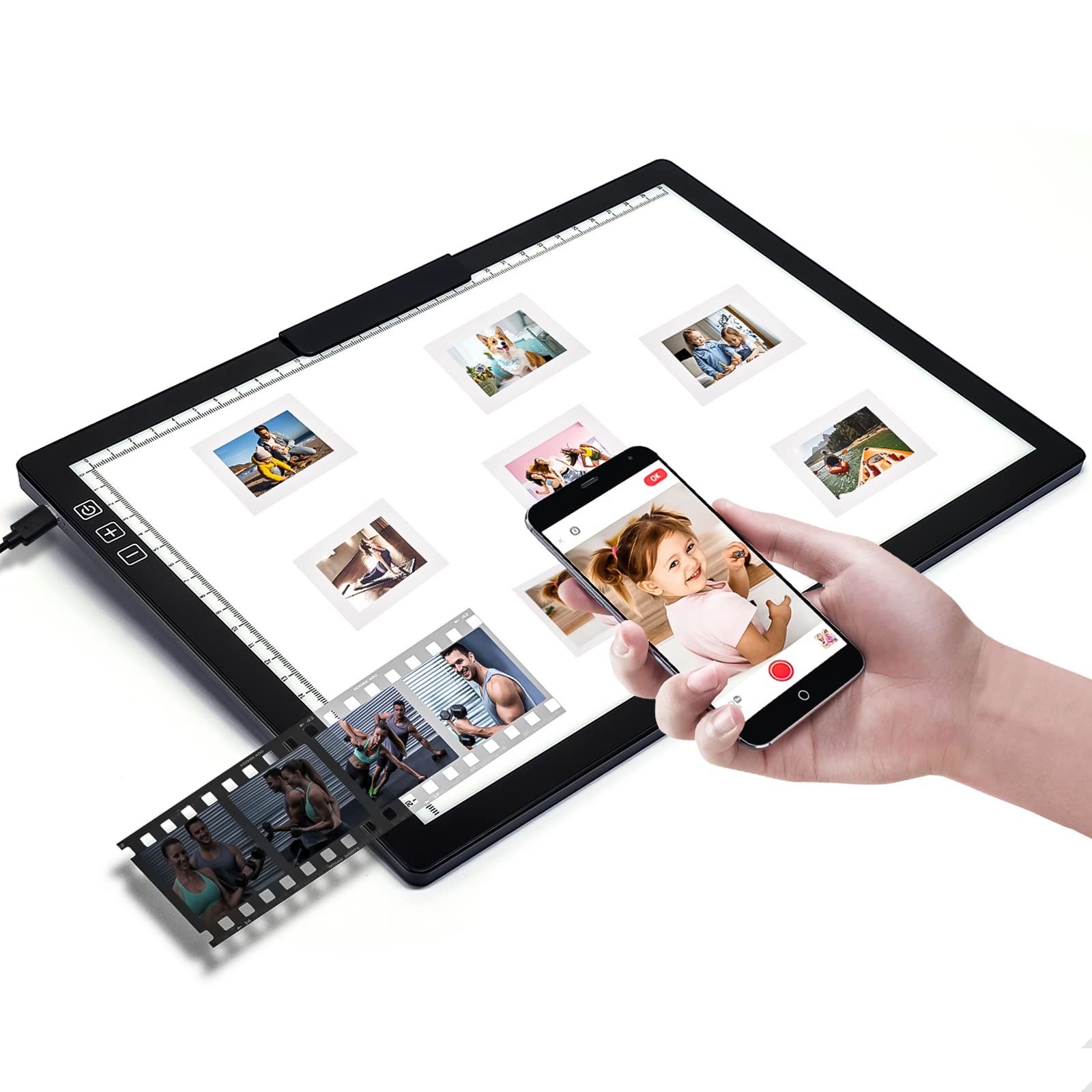 Buy EXQUAILTY Slide Viewer Light Box Backlight Ultra-Thin Brightness ...