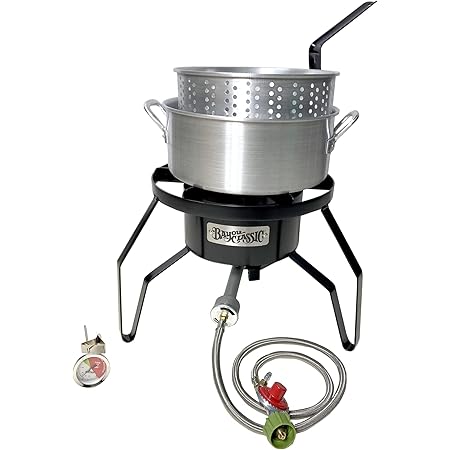 Amazon.com : Bayou Classic Propane Outdoor Fryer Package with Steel ...