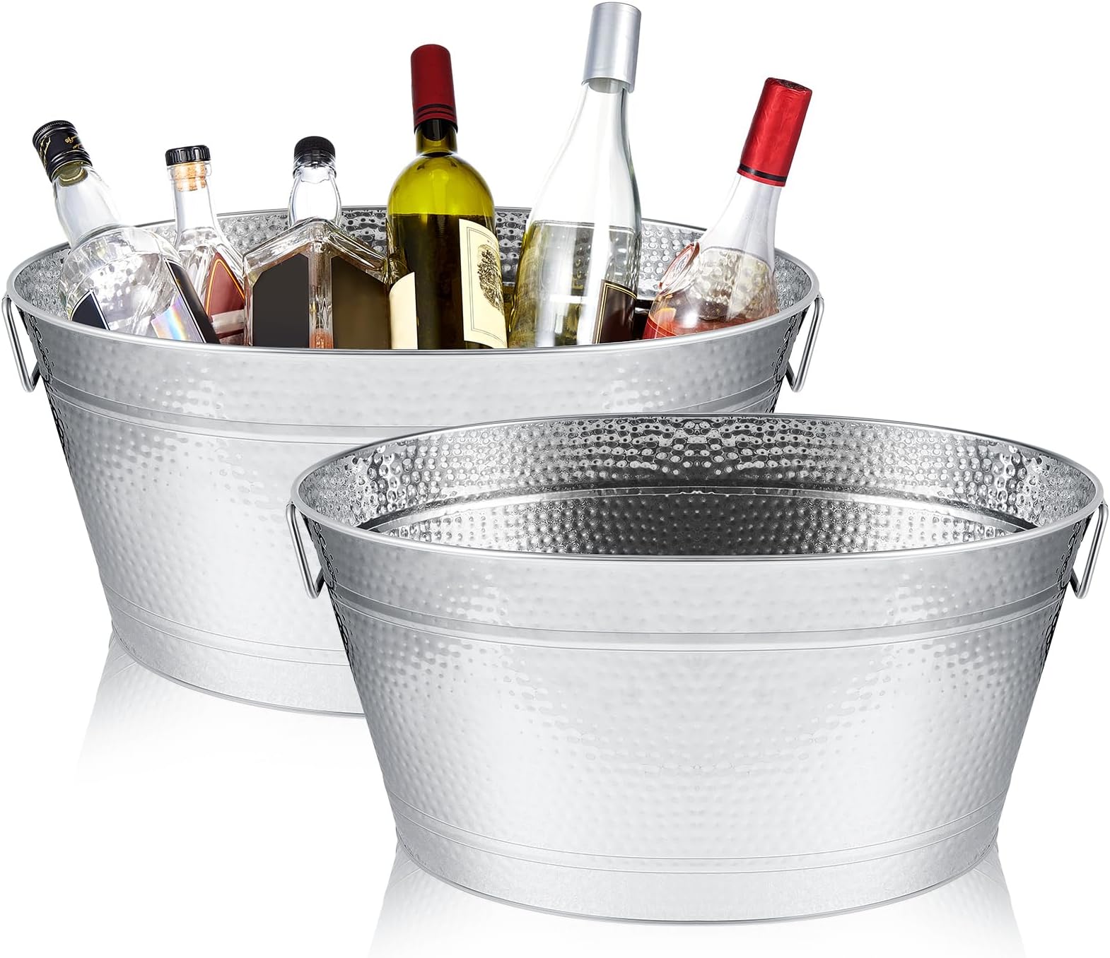 Amazon.com: BAR2KITCHEN Stainless Steel Beverage Tubs for Parties - 15× ...