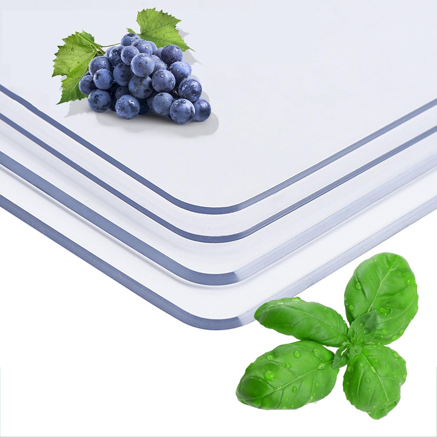 PVC Table Protector Cover, 50x50cm Clear Table Protector for Dining ...