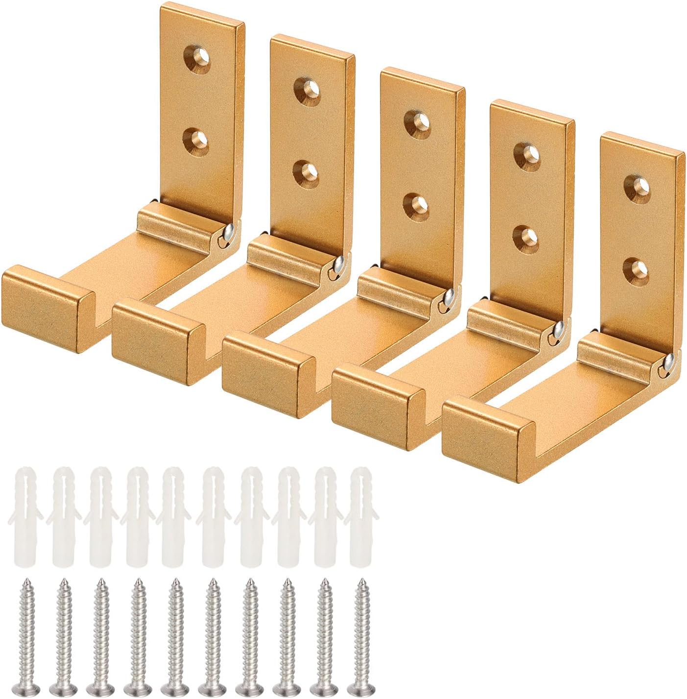 Amazon.com: uxcell Folding Hooks, 5pcs Wall Hooks for Hanging Coat ...
