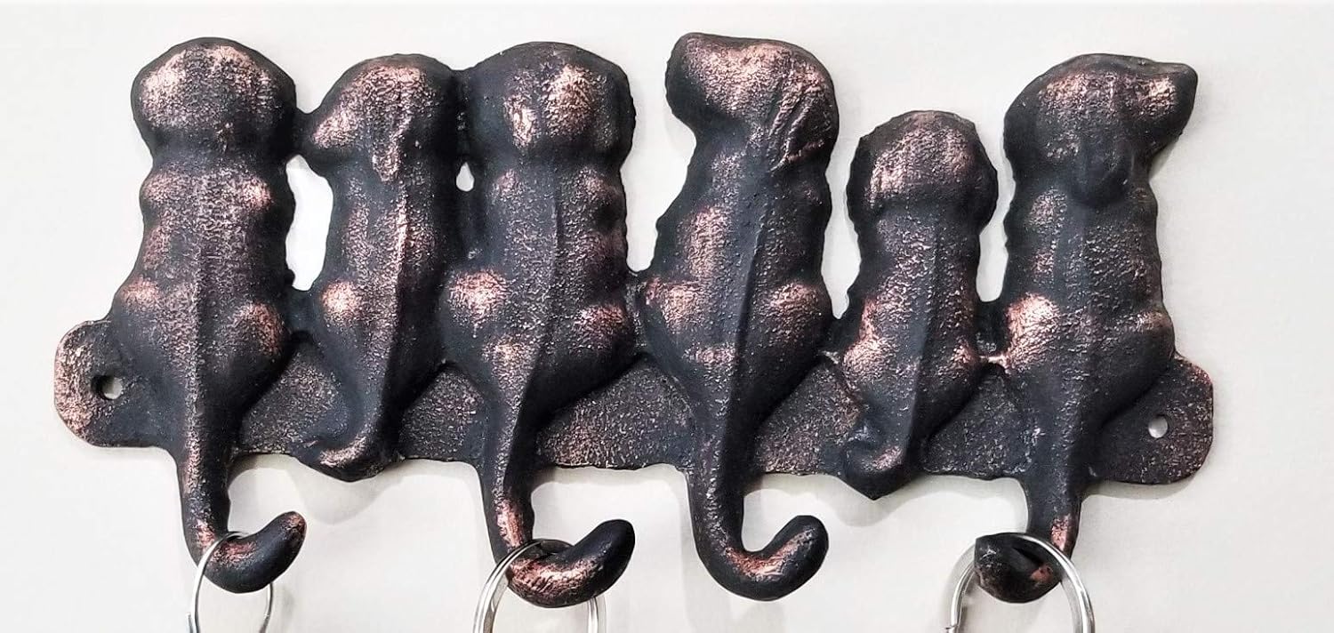 Amazon.com: Cast Iron Dog Key Holder for Wall/Dog Key Hook/Rack ...